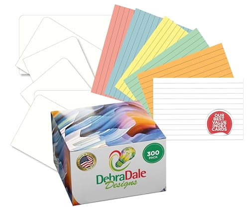 Debra Dale Designs - Made Right in the USA - 4" x 6" Ruled Index Cards ...