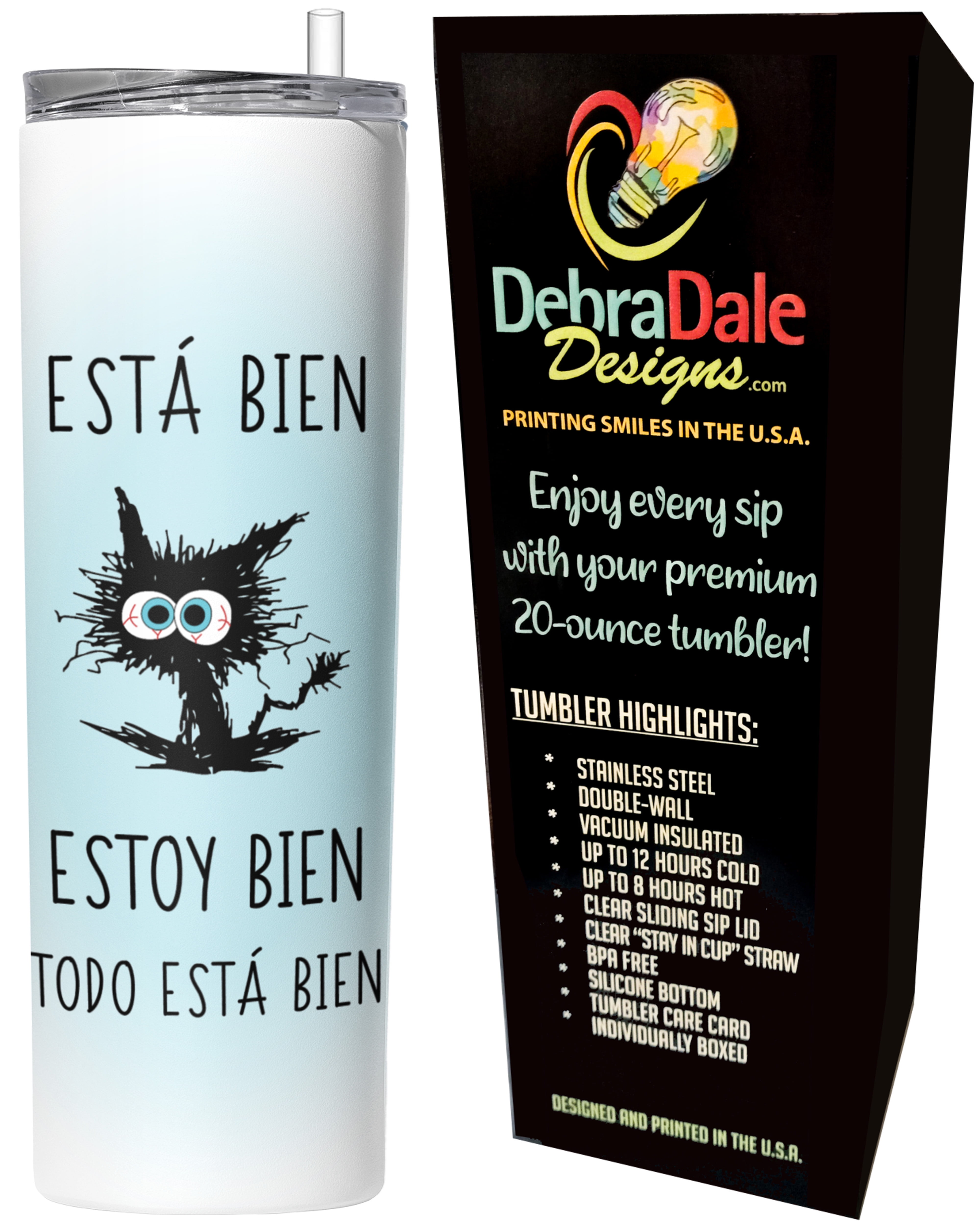 Debra Dale Designs Vaso Térmico 20oz "Está Bien Estoy Bien" - Regalo ...