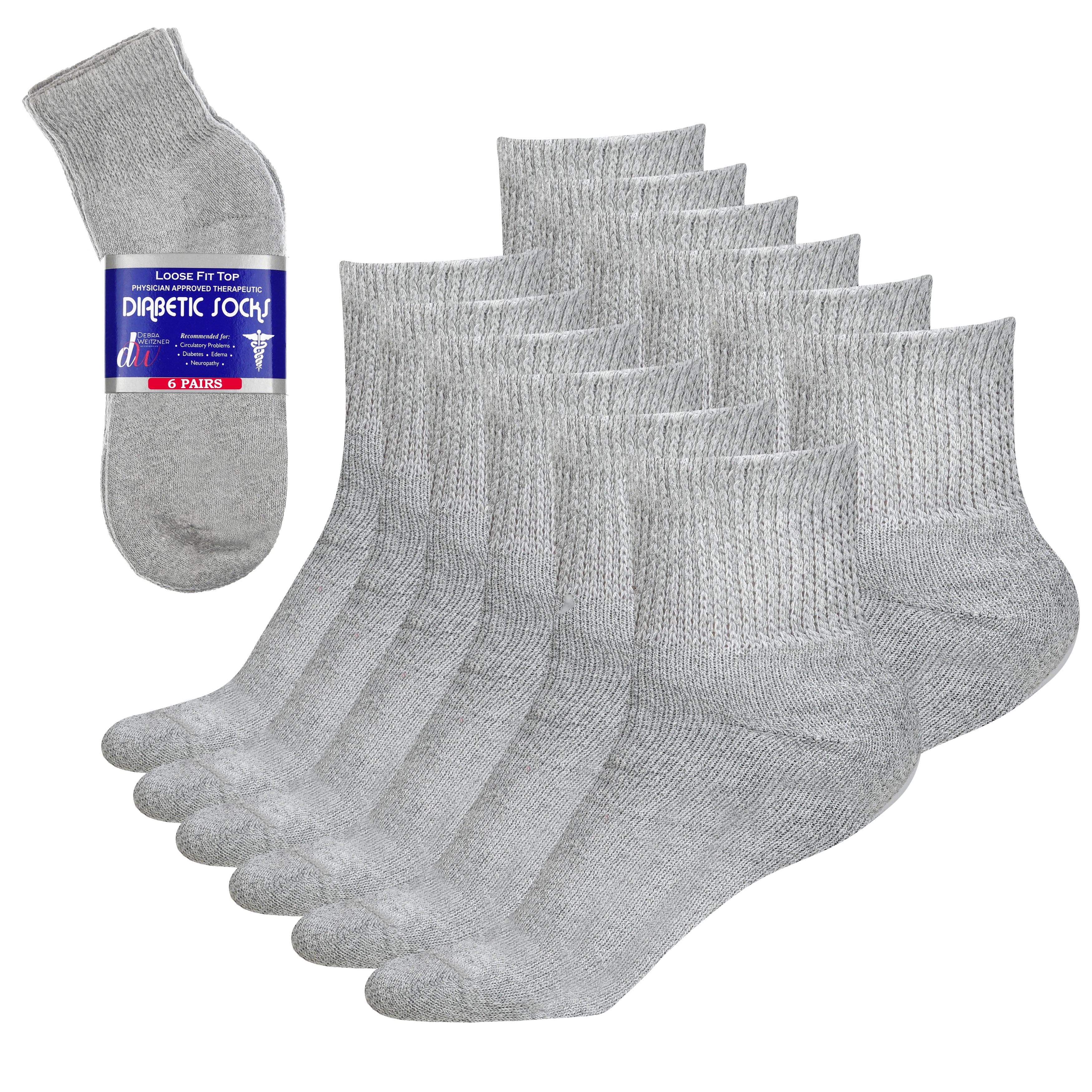 Debra Weitzner Diabetic Ankle Socks, Mens Womens Cotton Non-binding ...