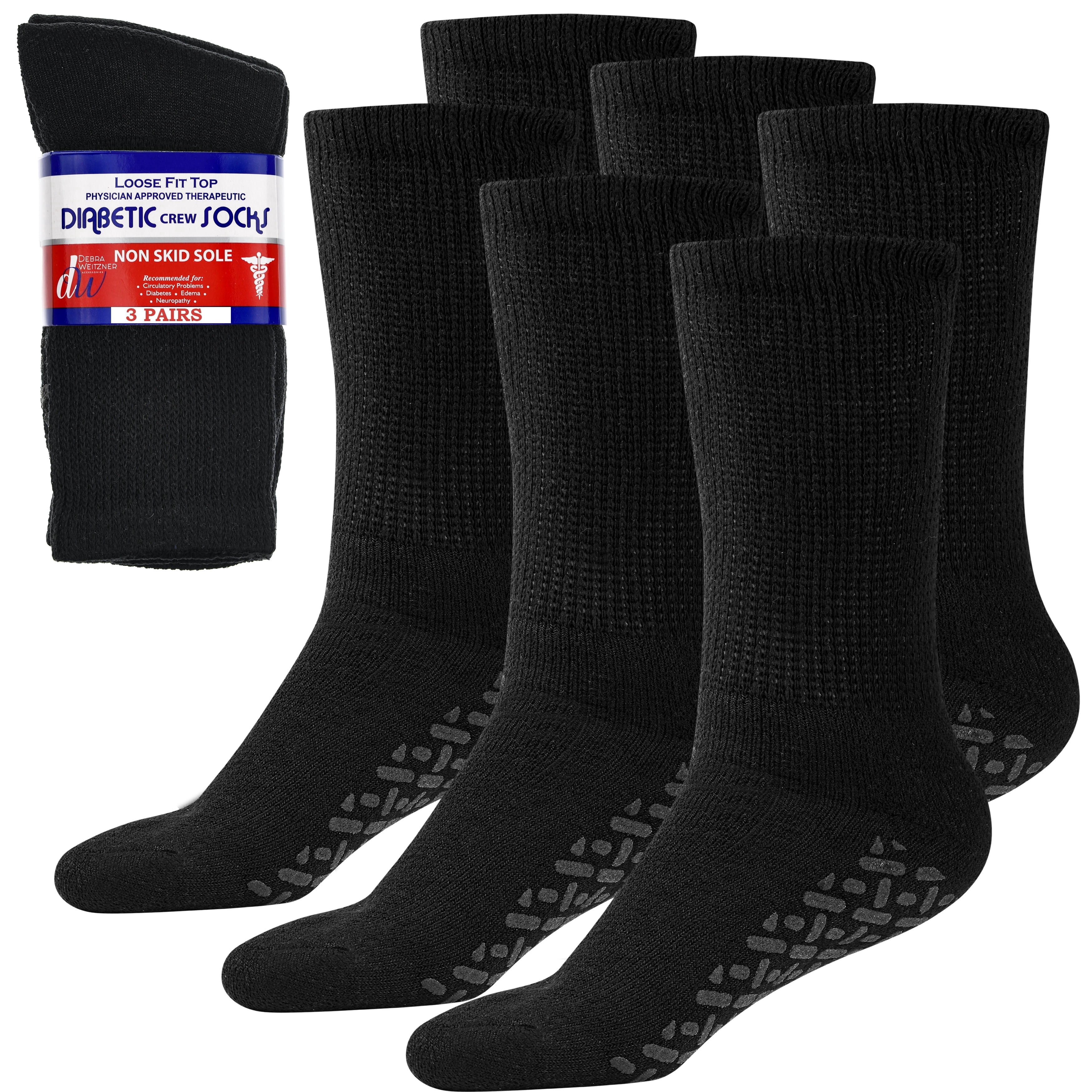 Debra Weitzner Gripper Non-Slip Adult Skid Diabetic Socks - Loose Fit ...