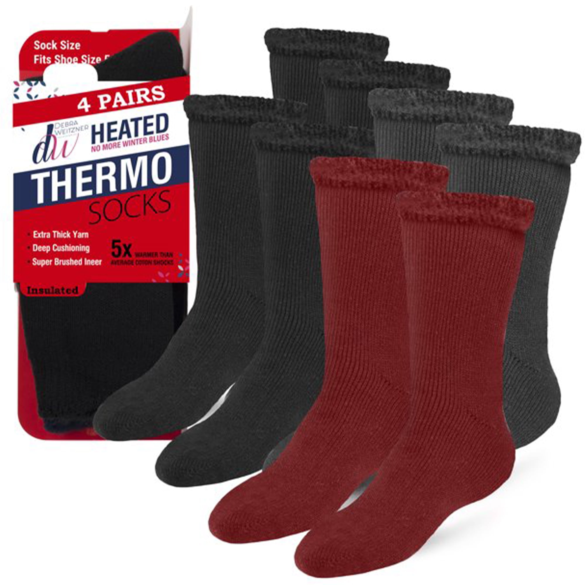 Debra Weitzner Thermal Heated Socks Insulated Socks for Men & Women 9 ...