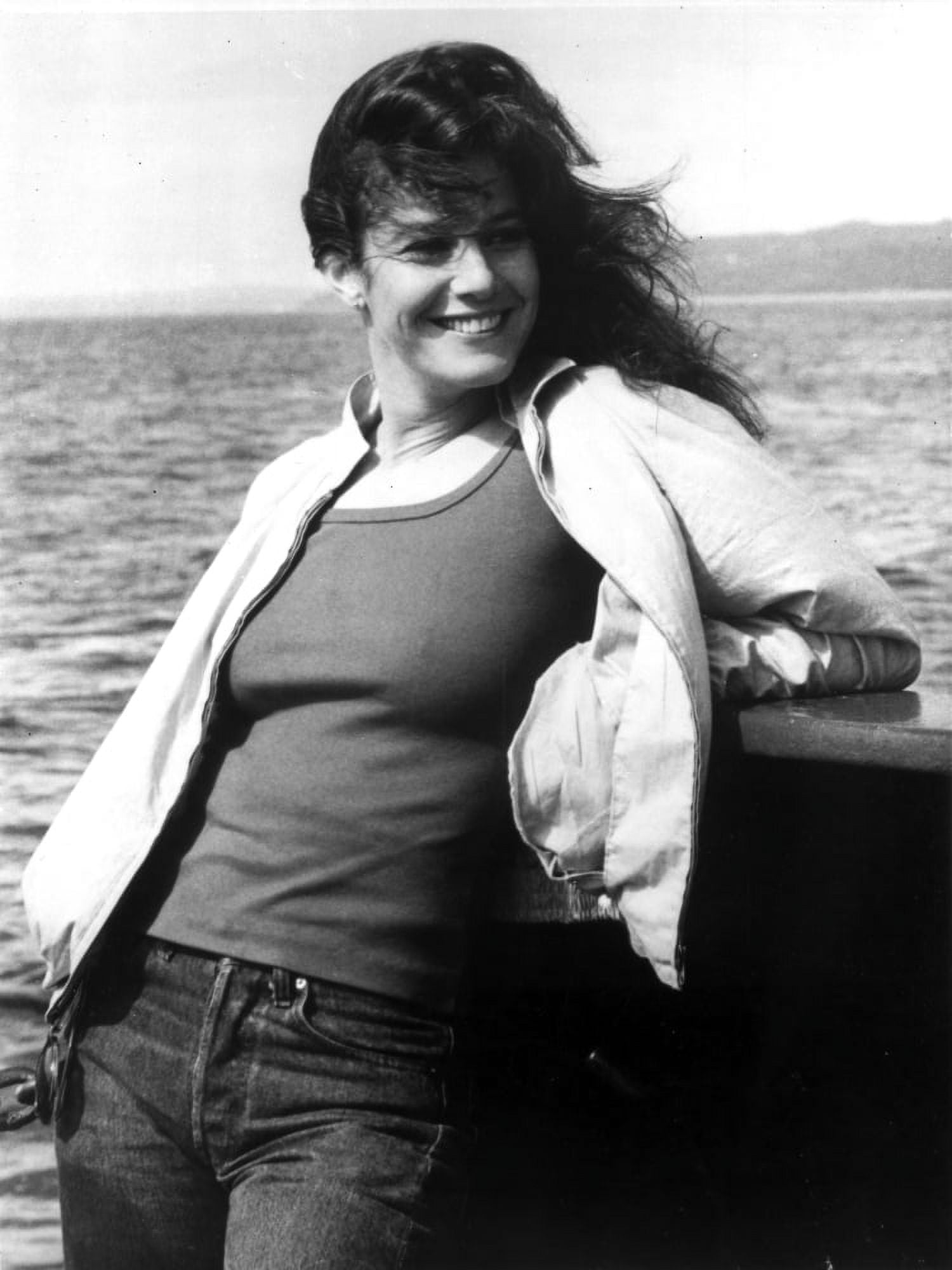 Debra Winger Posed in White Coat and Black Tank Top Photo Print (24 x ...