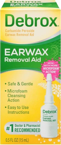 Debrox Ear Wax Removal Drops, Gentle Microfoam Ear Wax Remover, 0.5 Fl ...