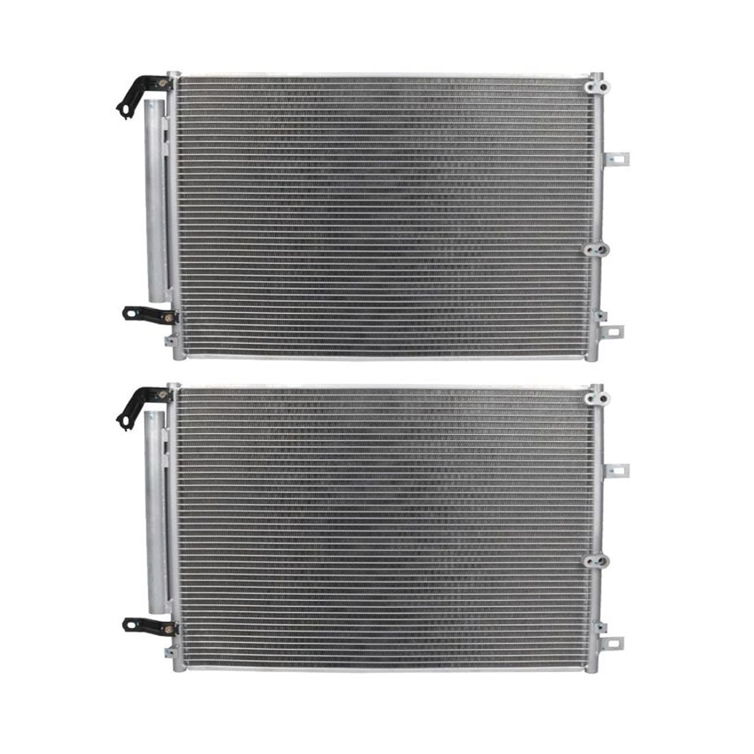 Debrroce 2 Pieces - A/C Air Conditioning Condenser Front Side Parallel ...