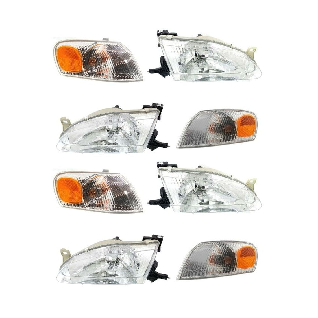 Debrroce 4 Pieces - Headlight Left Right Side Plastic Lens Corner Light ...