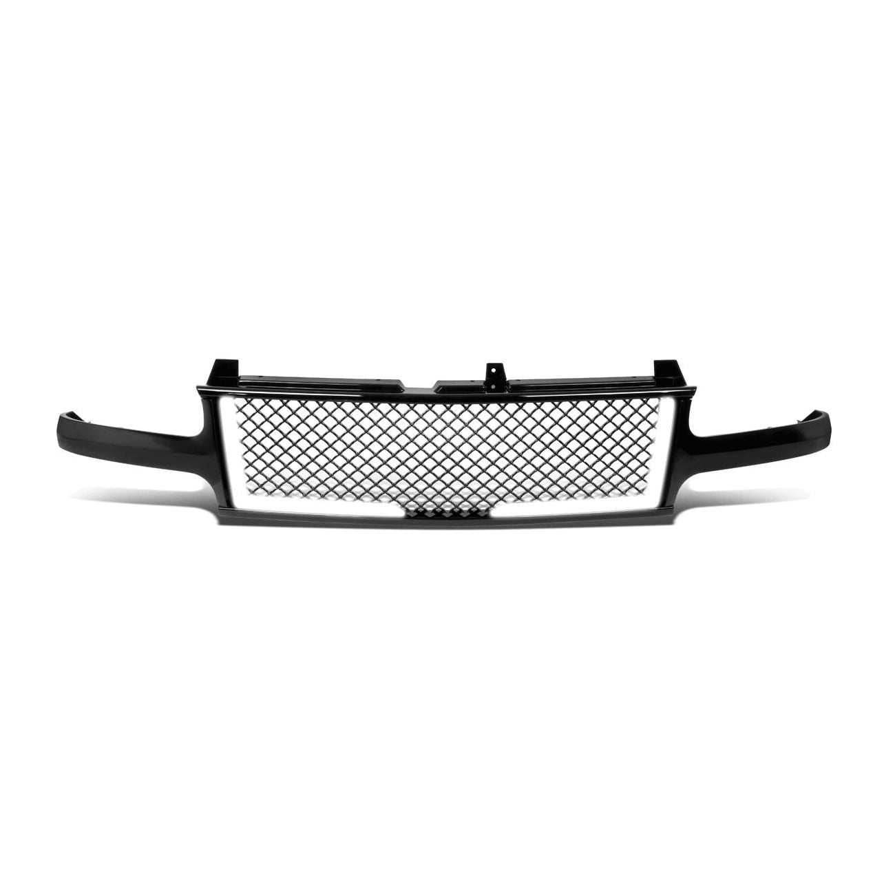 Debrroce Grille Front Side Black White ABS Plastic Mesh Hood W/ DRL for ...