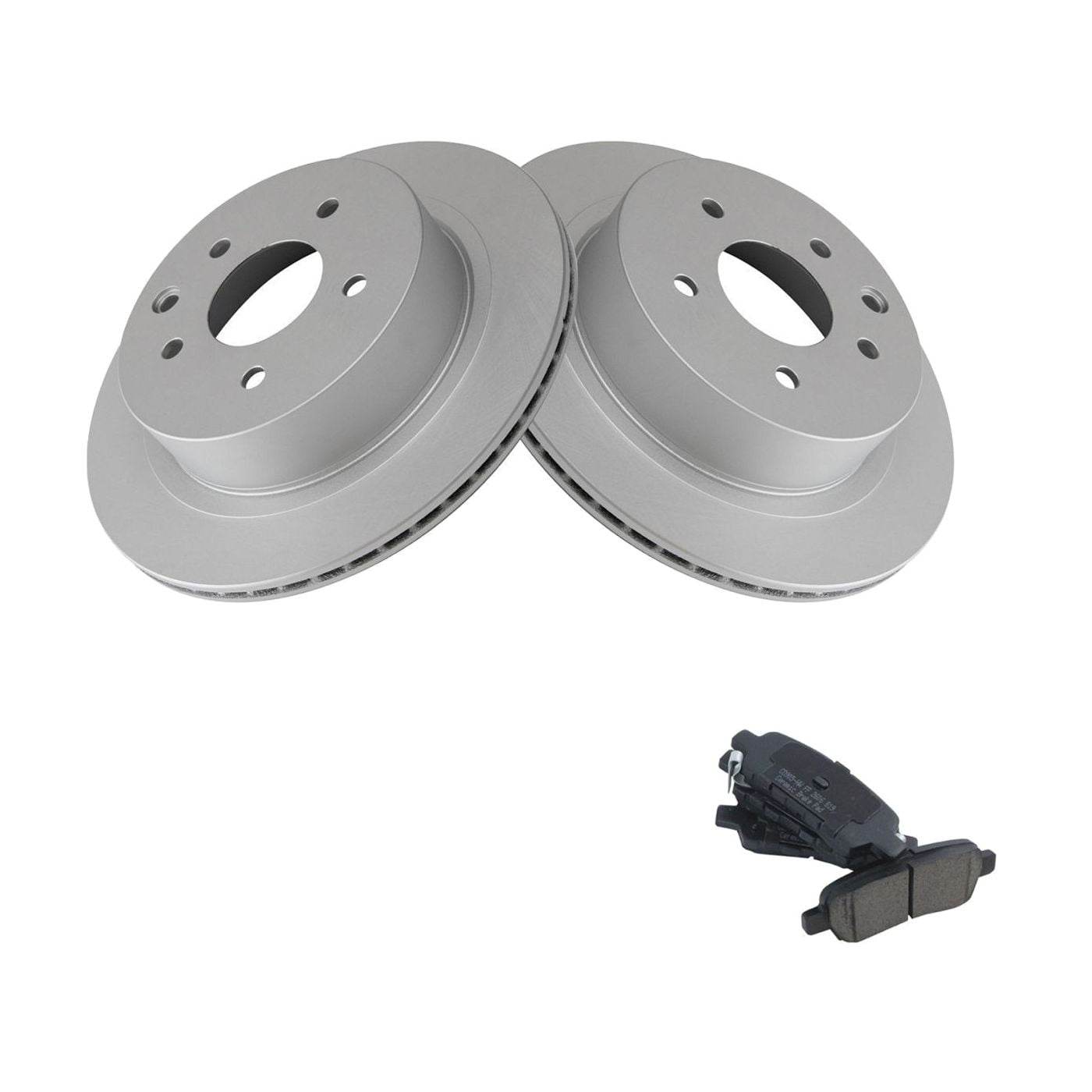 Debrroce Rear Brake Coated Rotor & Ceramic Pad Kit w/Fluids 11.50 in ...