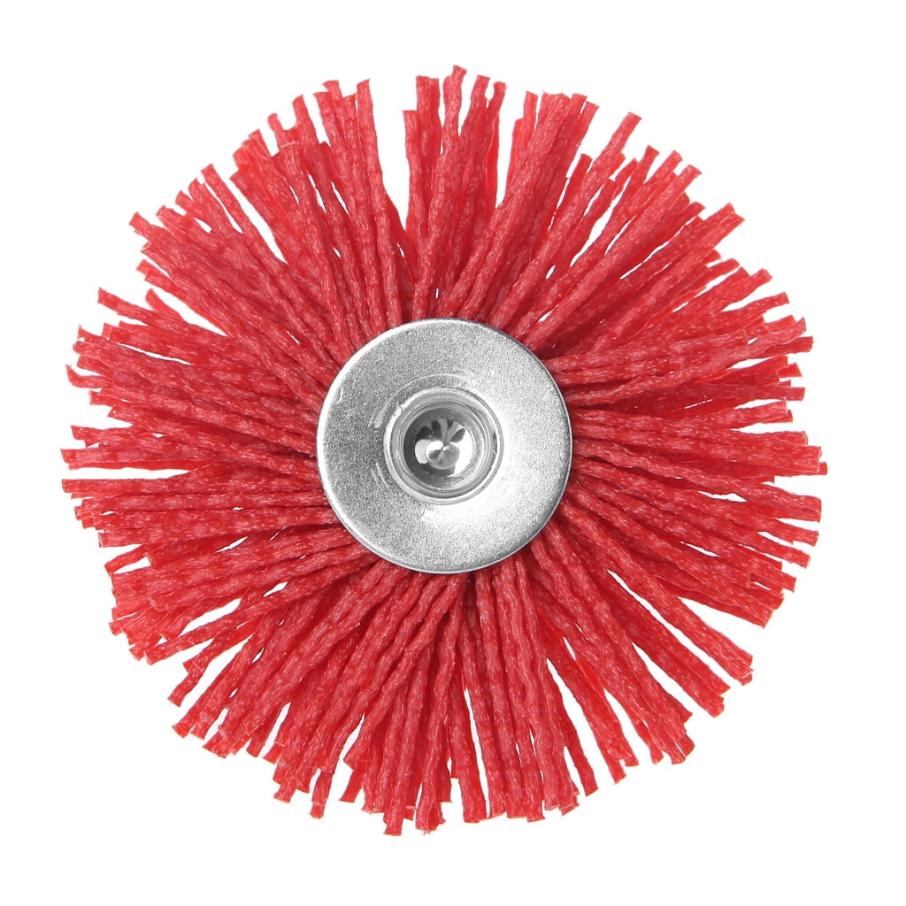 Deburring Abrasive Steel Wire Brush for Head Polishing Red Nylon Wheel ...