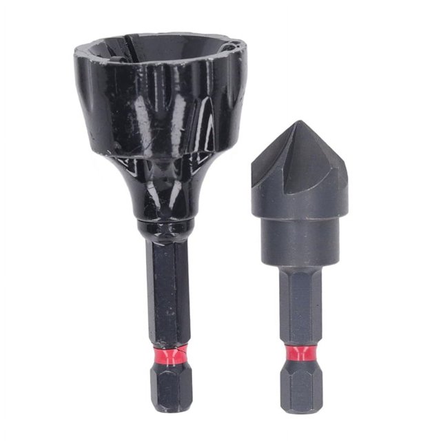 Deburring Chamfer Tool Set, 2PCS External Internal Rotary Deburring ...