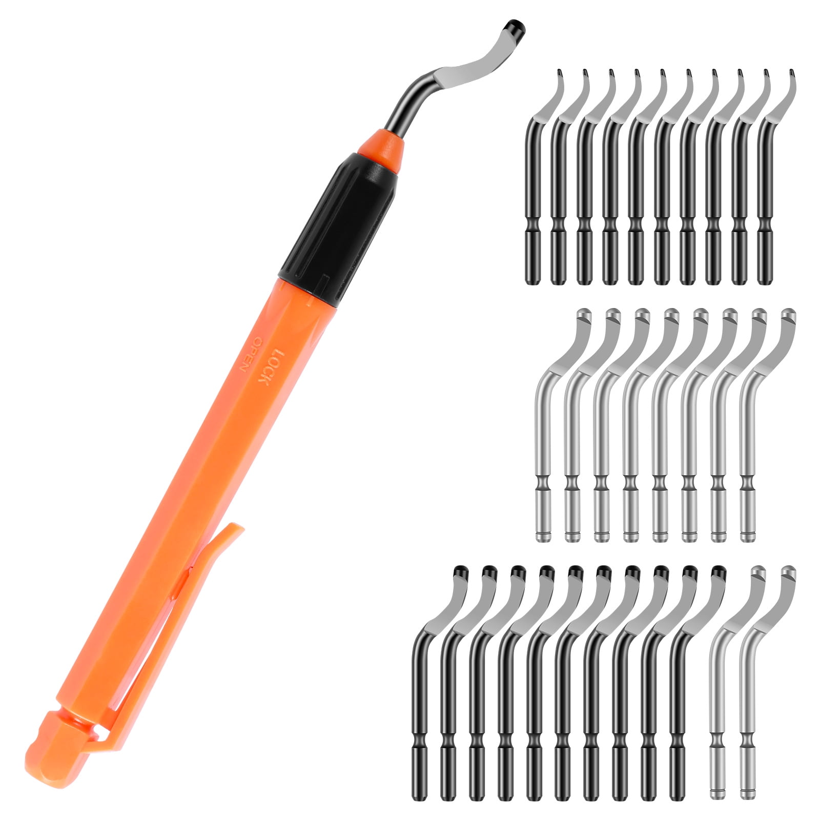 Deburring Tool with 30 Extra High Speed Steel Swivel Blades, 3D ...