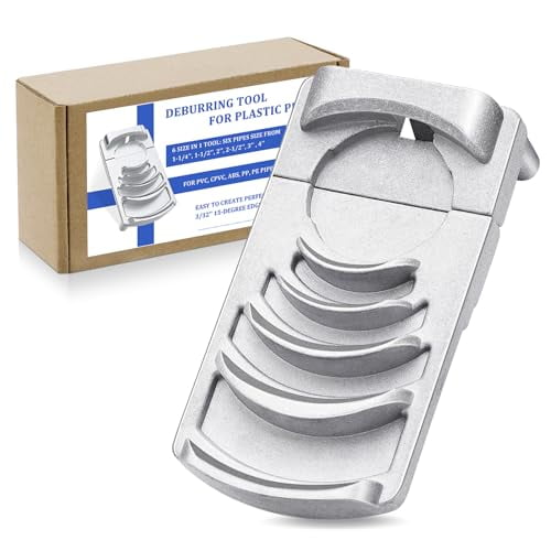 Deburring Tool for Plastic Pipe, Suitable for 6 Pipes Size from 1-1/4 ...