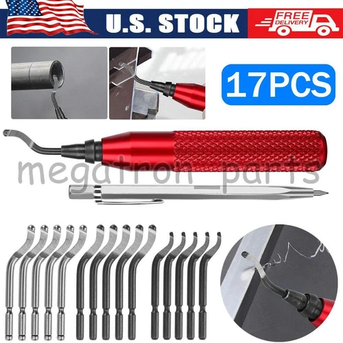 Deburring Tool Set With 17Pcs High Speed Steel Swivel Blades, Deburring ...
