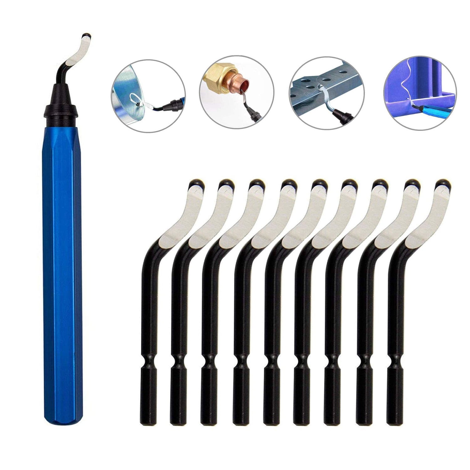 Deburring Tool with 10 High Speed Steel Blades, Deburring Tool 3D ...