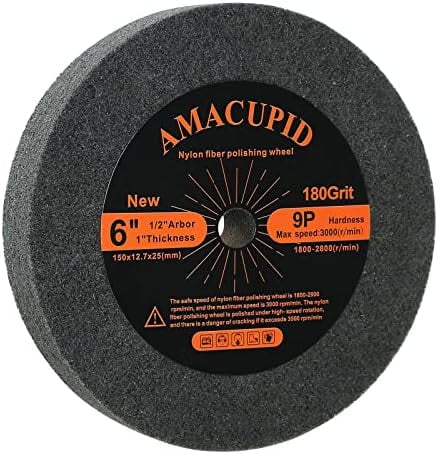 Deburring Wheel, Nylon Fiber Buffing Wheel 9P Hardness, 6 inch. for ...