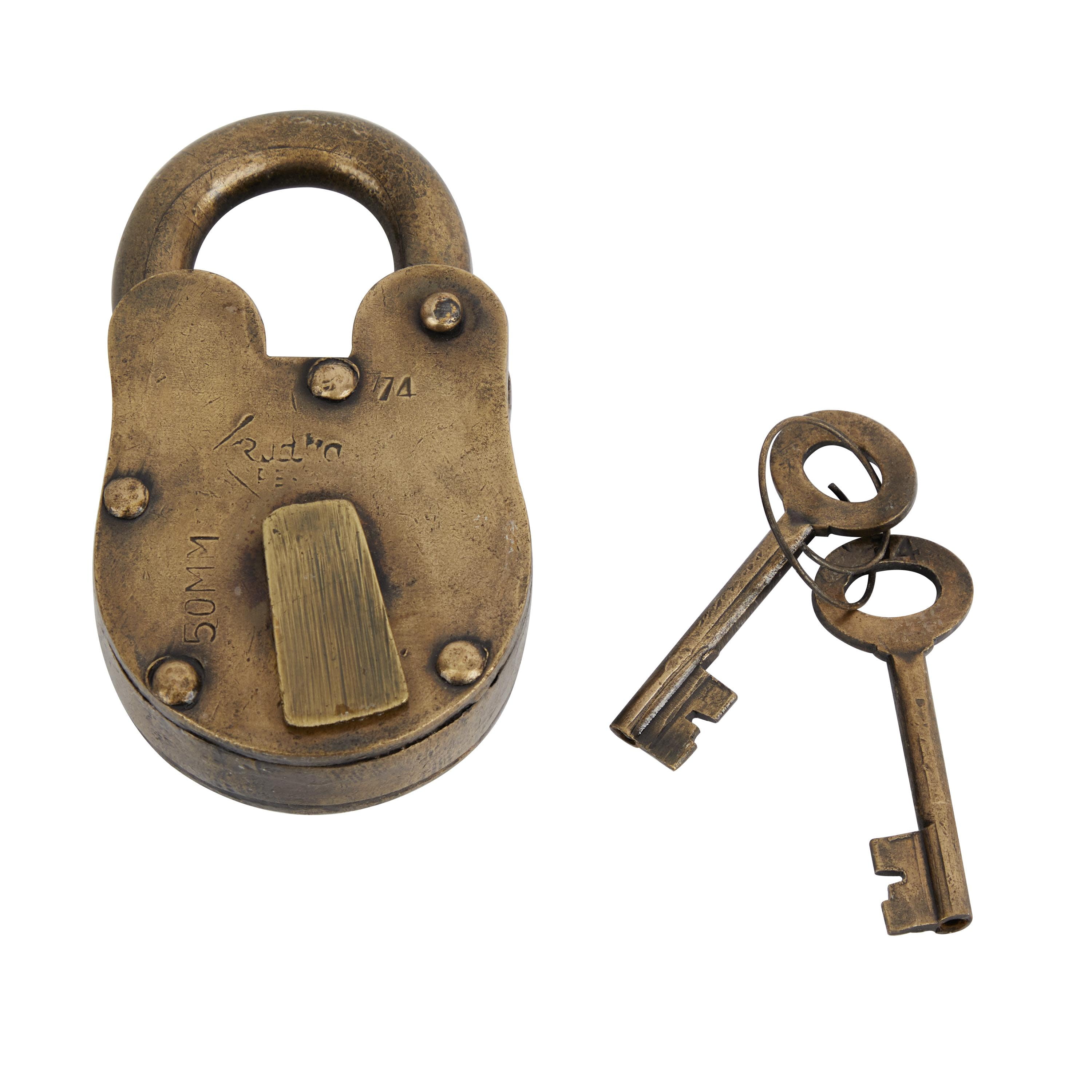 DecMode 1" Brass Metal Lock And Key - Walmart.com