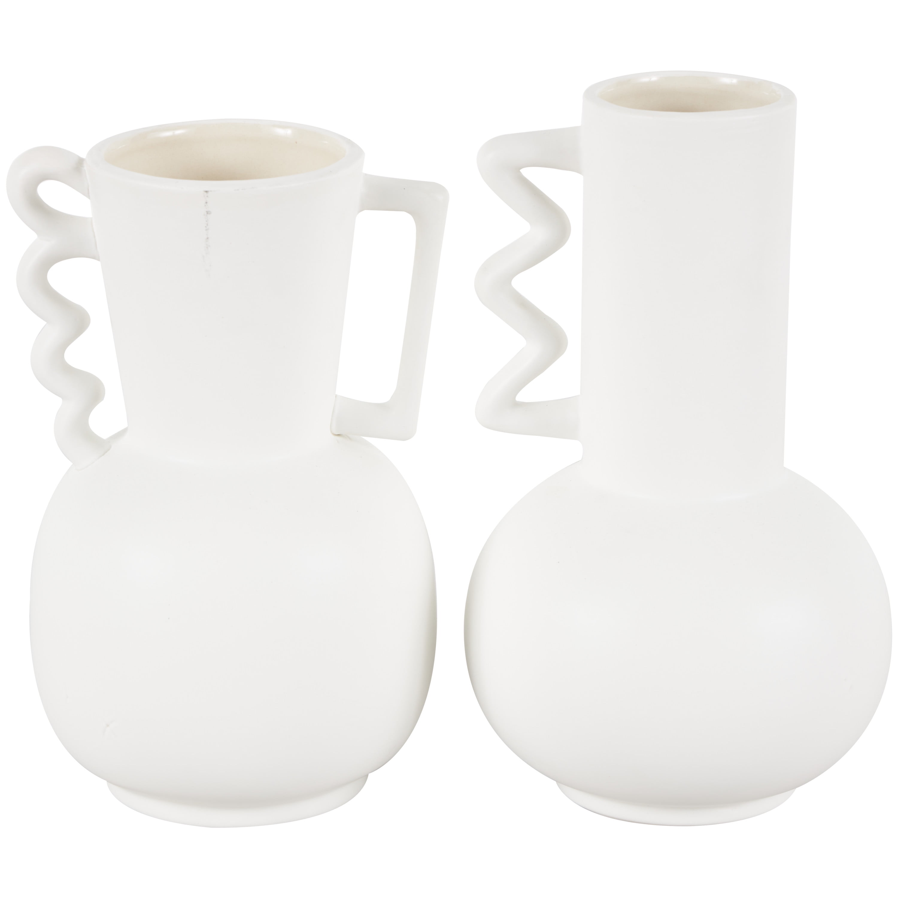 DecMode White Ceramic Vase Set - 9.1 Vases - Walmart.com