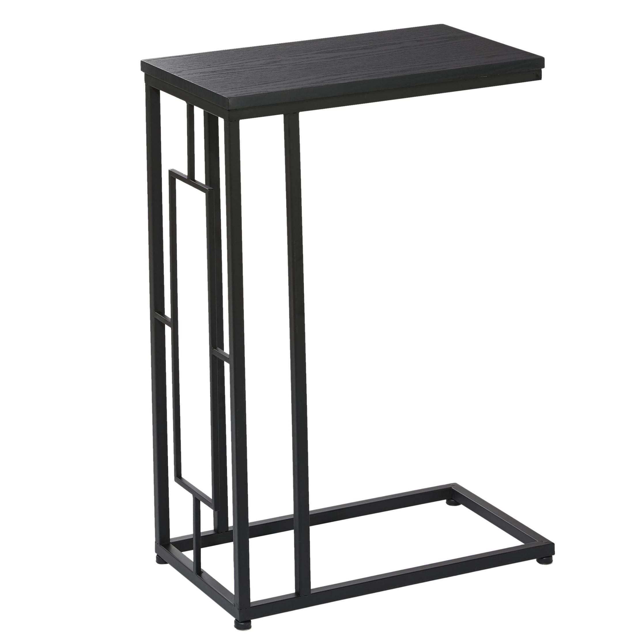 DecMode Metal C-Shaped Accent Table - Dark Brown - Walmart.com