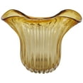 DecMode 11 Abstract Ribbed Ombre Orange Glass Vase - Walmart.com
