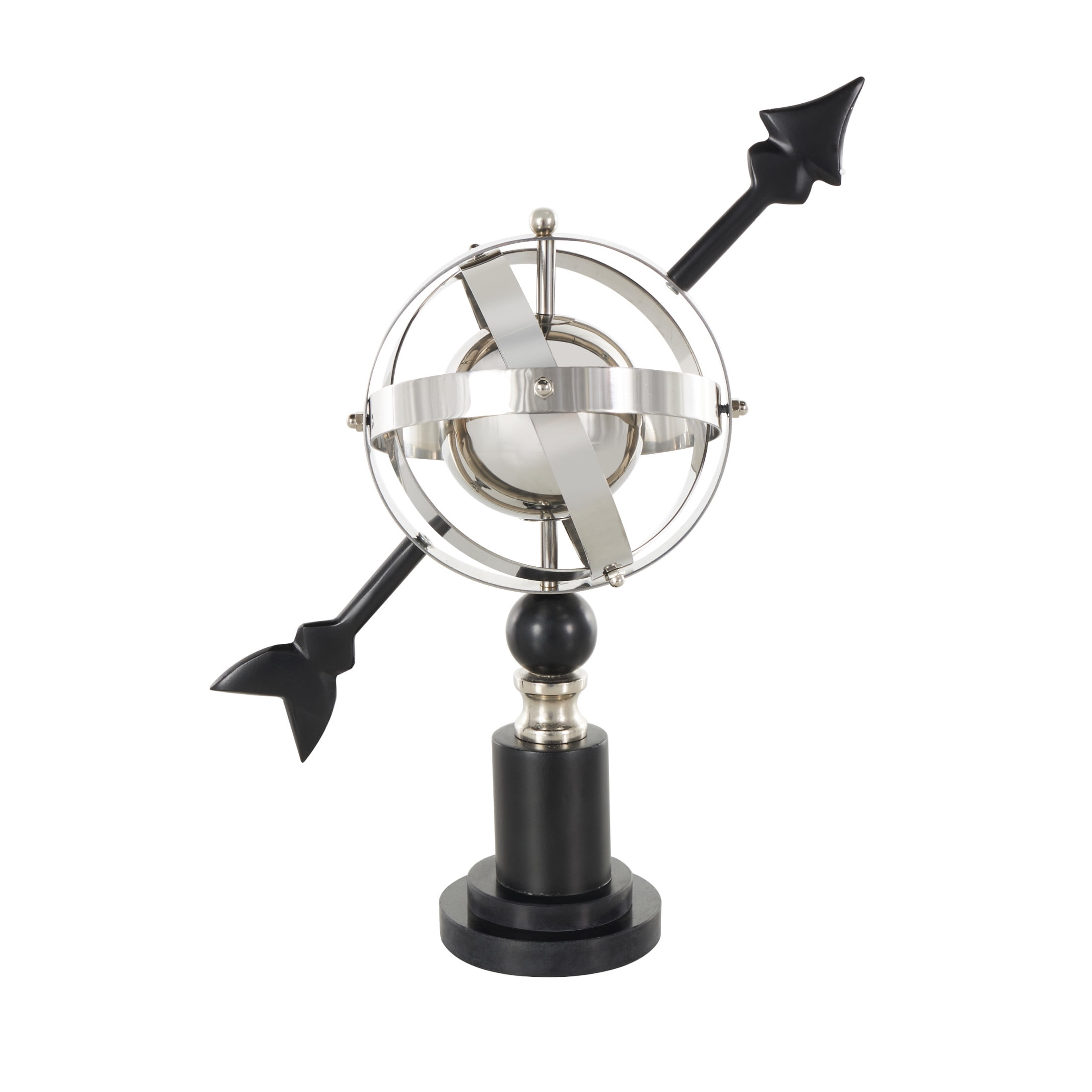 DecMode 11" Black Armillary Globe with Black Round Base - Walmart.com