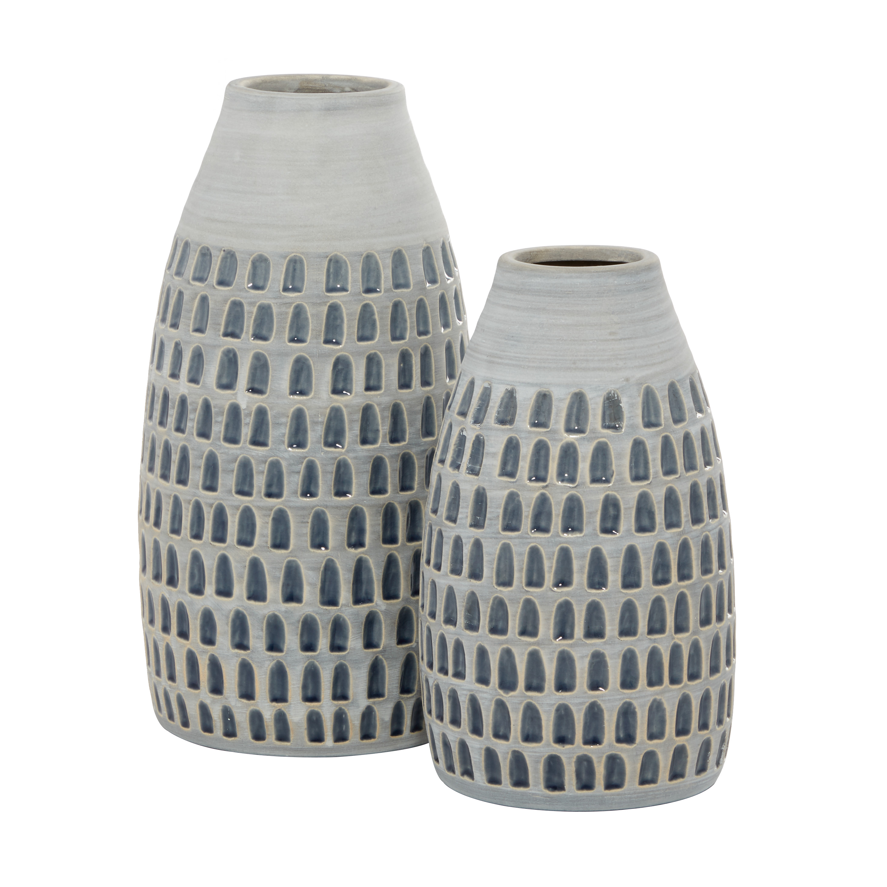 SAFAVIEH Theissa Solid Ceramic Vase, Set of 2, Orange & Pale Yellow ...