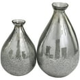 DecMode Textured Teardrop Gray Glass Vase - Style - 12, 9H - Walmart.com