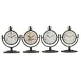 DecMode 12" Black Metal Clock with Swing Stand, Set of 4 - Walmart.com