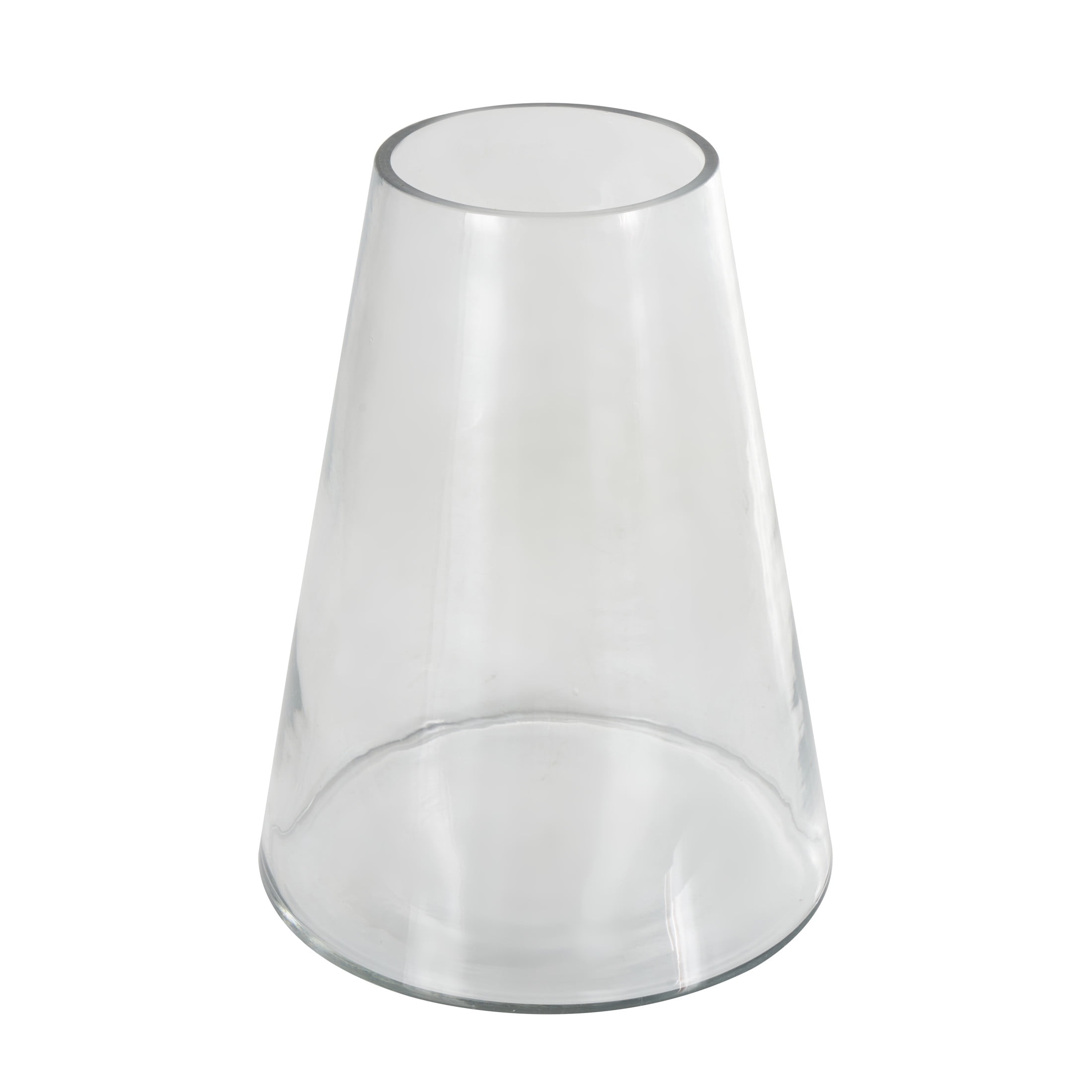 DecMode 12" Cone Shaped Glass Vase - Walmart.com