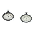 Free Shipping! DecMode 12"H, 11"W Cream Metal Pocket Watch Style Wall ...