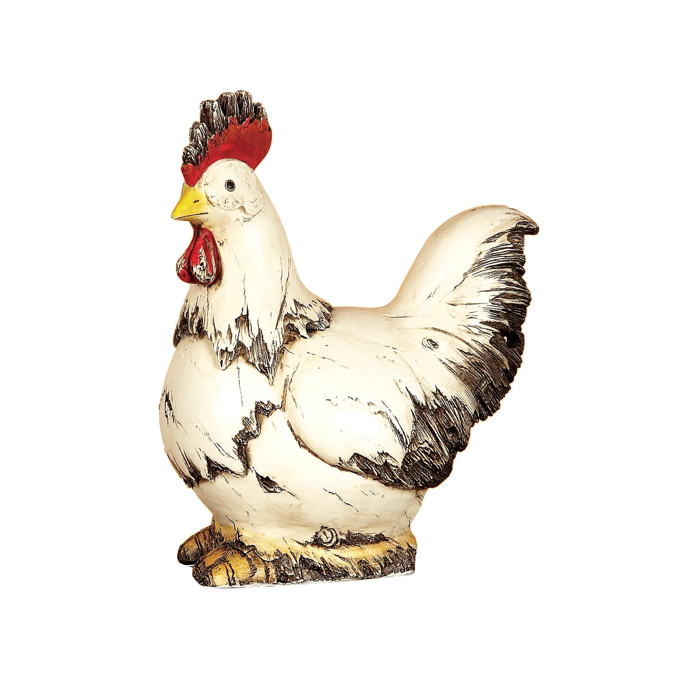 DecMode 12" Indoor Outdoor Rooster Garden Sculpture - Walmart.com