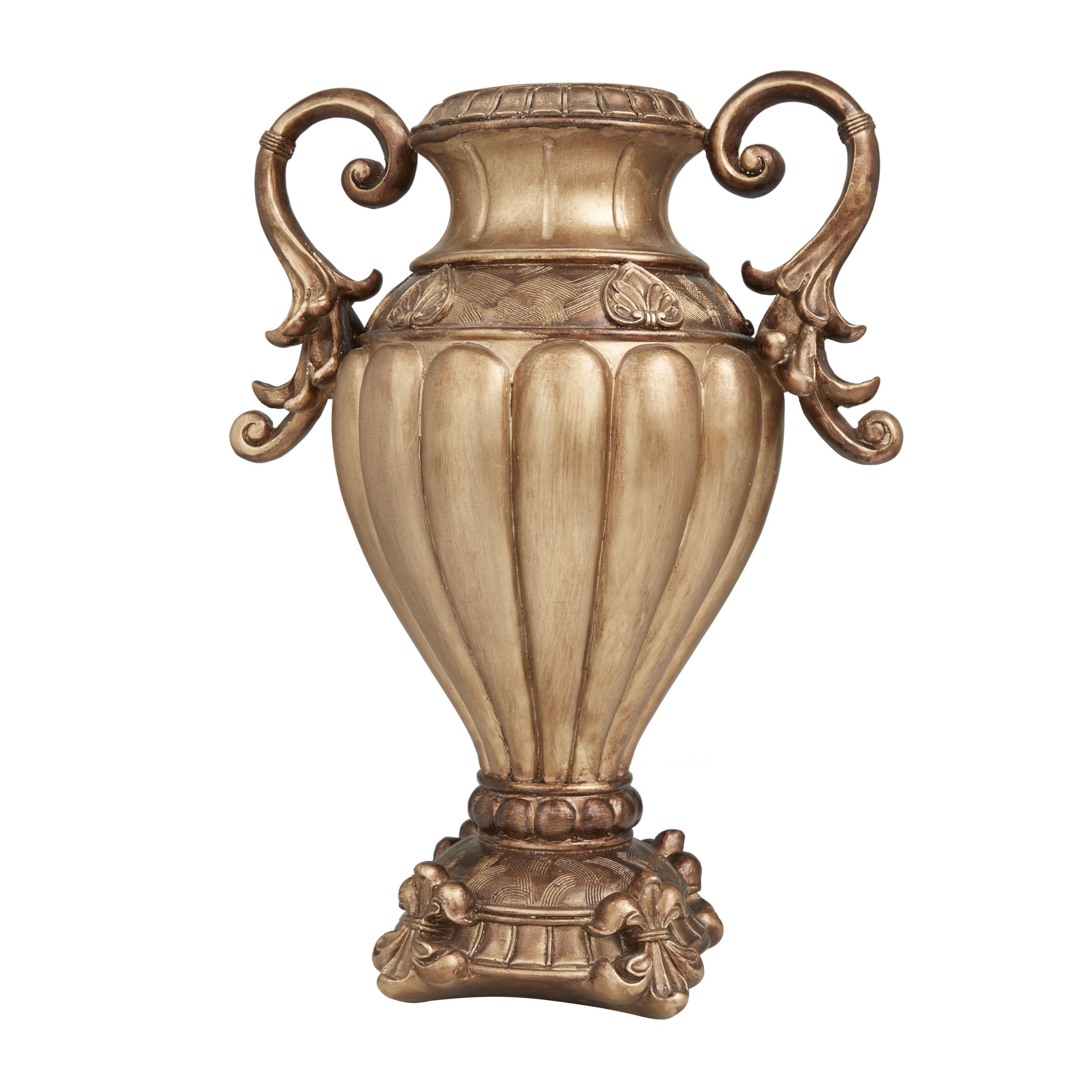 DecMode 12" x 17" Bronze Polystone Decorative Jars, 1-Piece - Walmart.com
