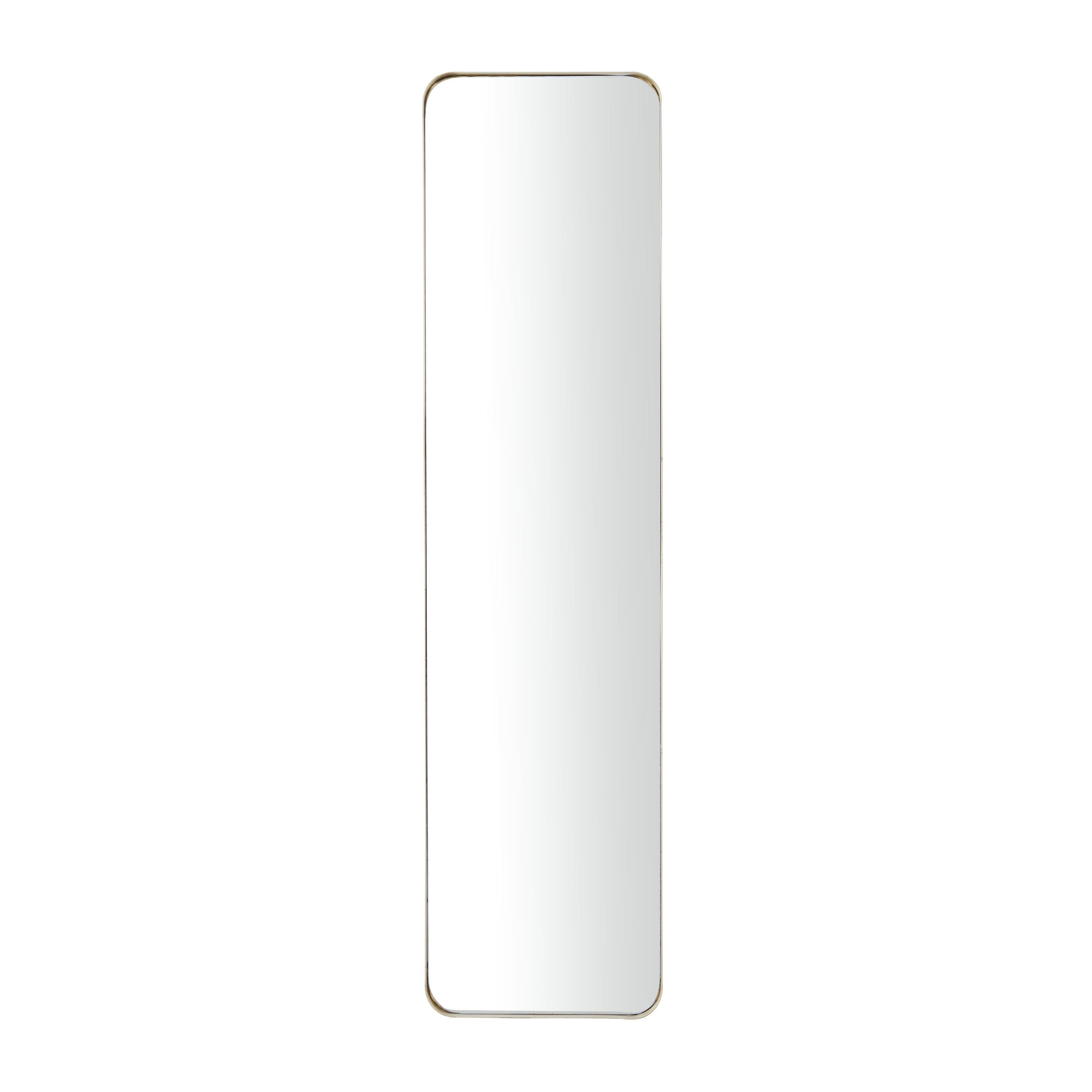DecMode 12" x 48" Gold Wall Mirror with Thin Frame - Walmart.com