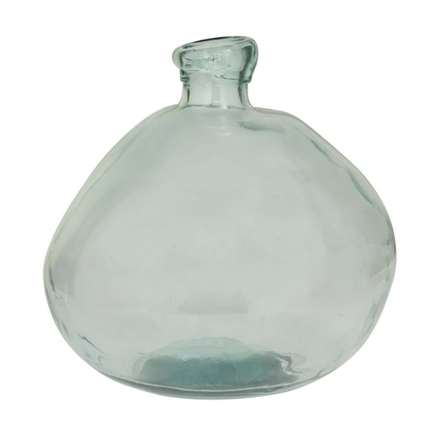DecMode 13" Spanish Blue Recycled Glass Vase - Walmart.com