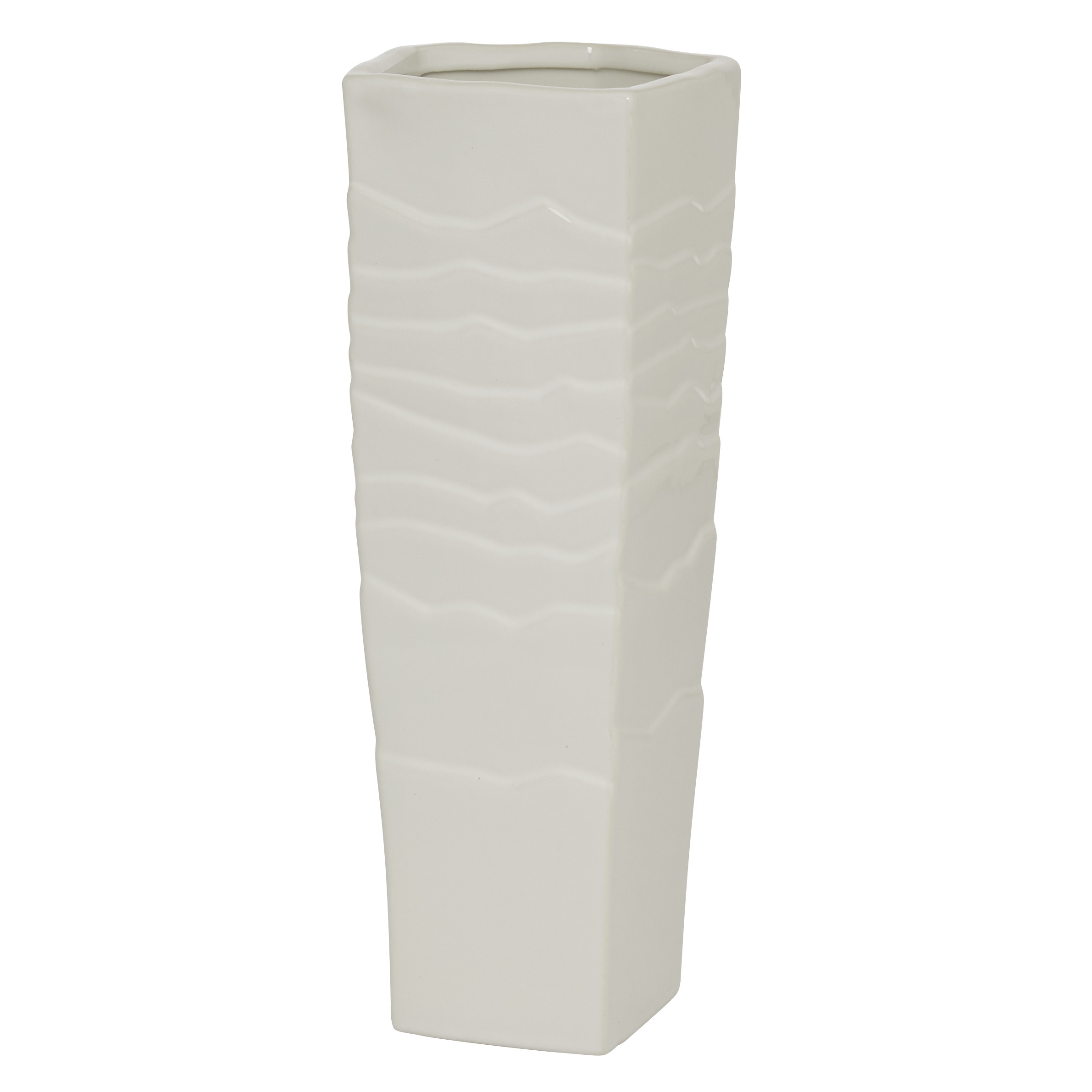 The Novogratz 13" Abstract Arched White Ceramic Vase - Walmart.com