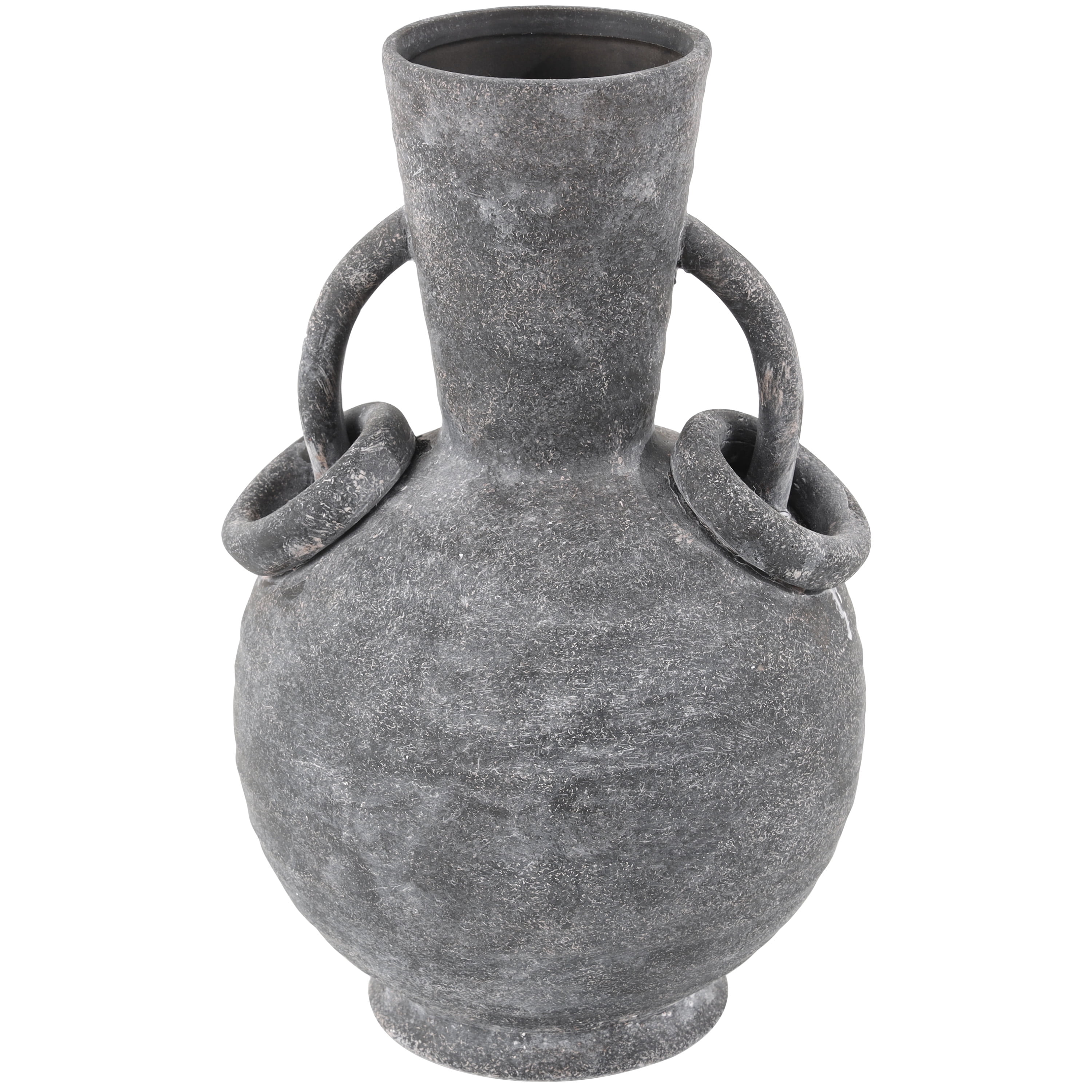 DecMode Textured Whitewashed Gray Ceramic Vase - Home Decor - Walmart.com