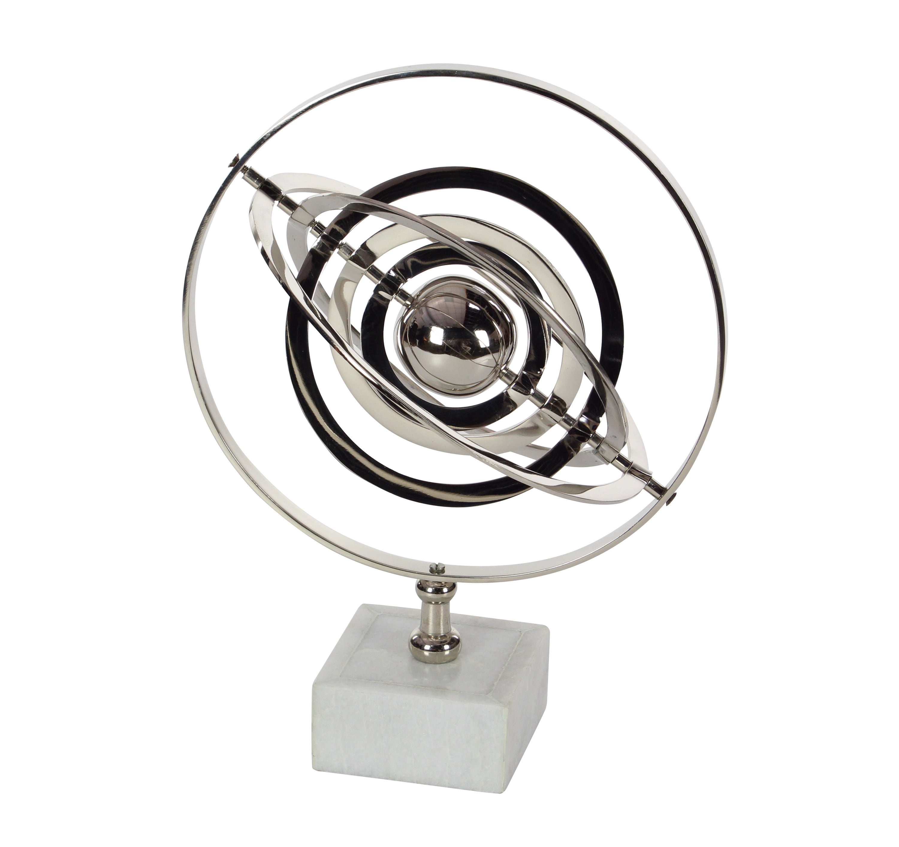 Free Shipping! DecMode 14in Silver Armillary Globe with Marble Base ...