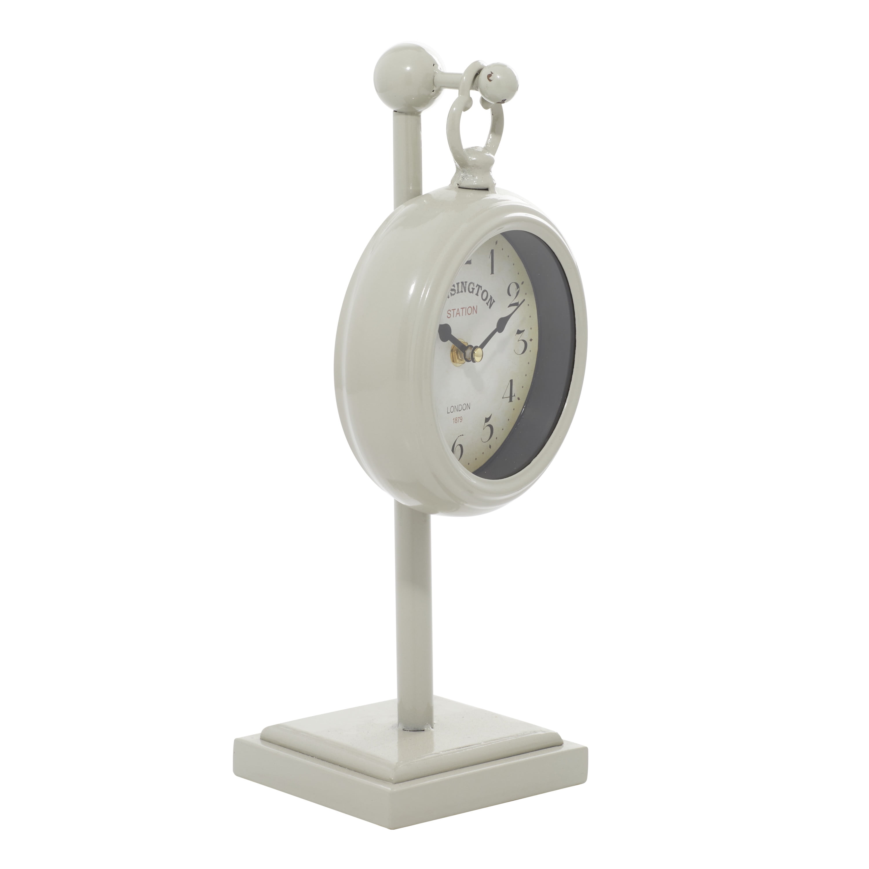 DecMode 15" White Metal Pendulum Clock - Walmart.com