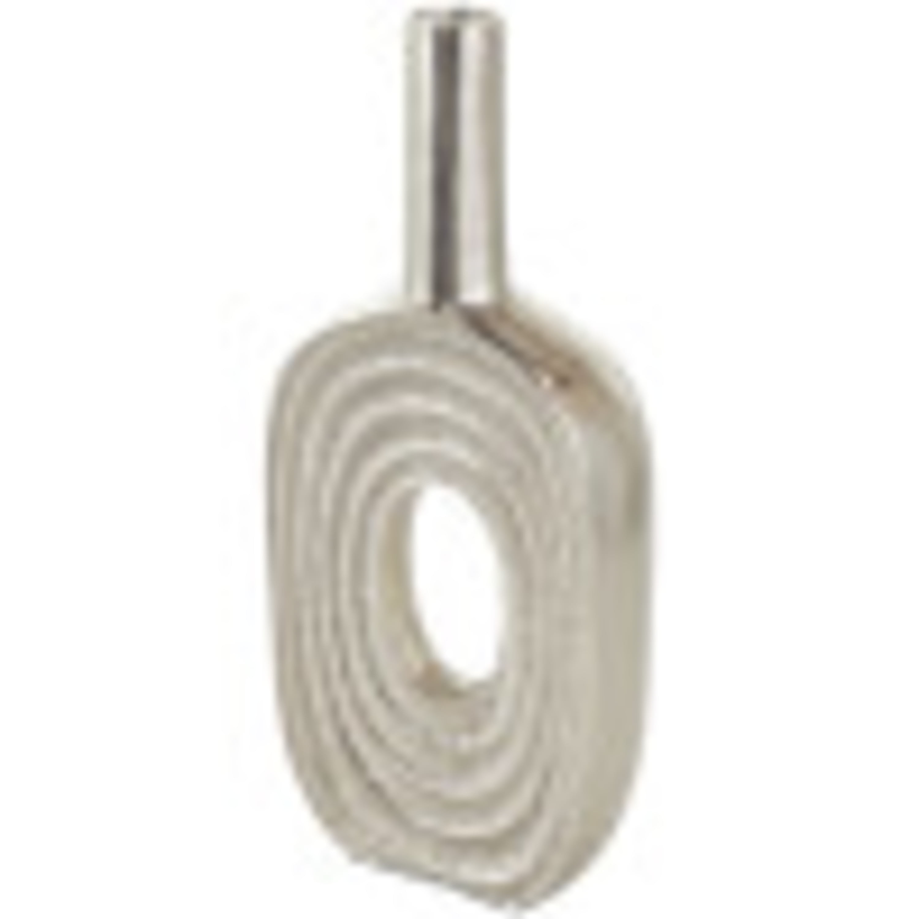 DecMode 16" Circular Silver Aluminum Metal Vase with Linear Etchings ...