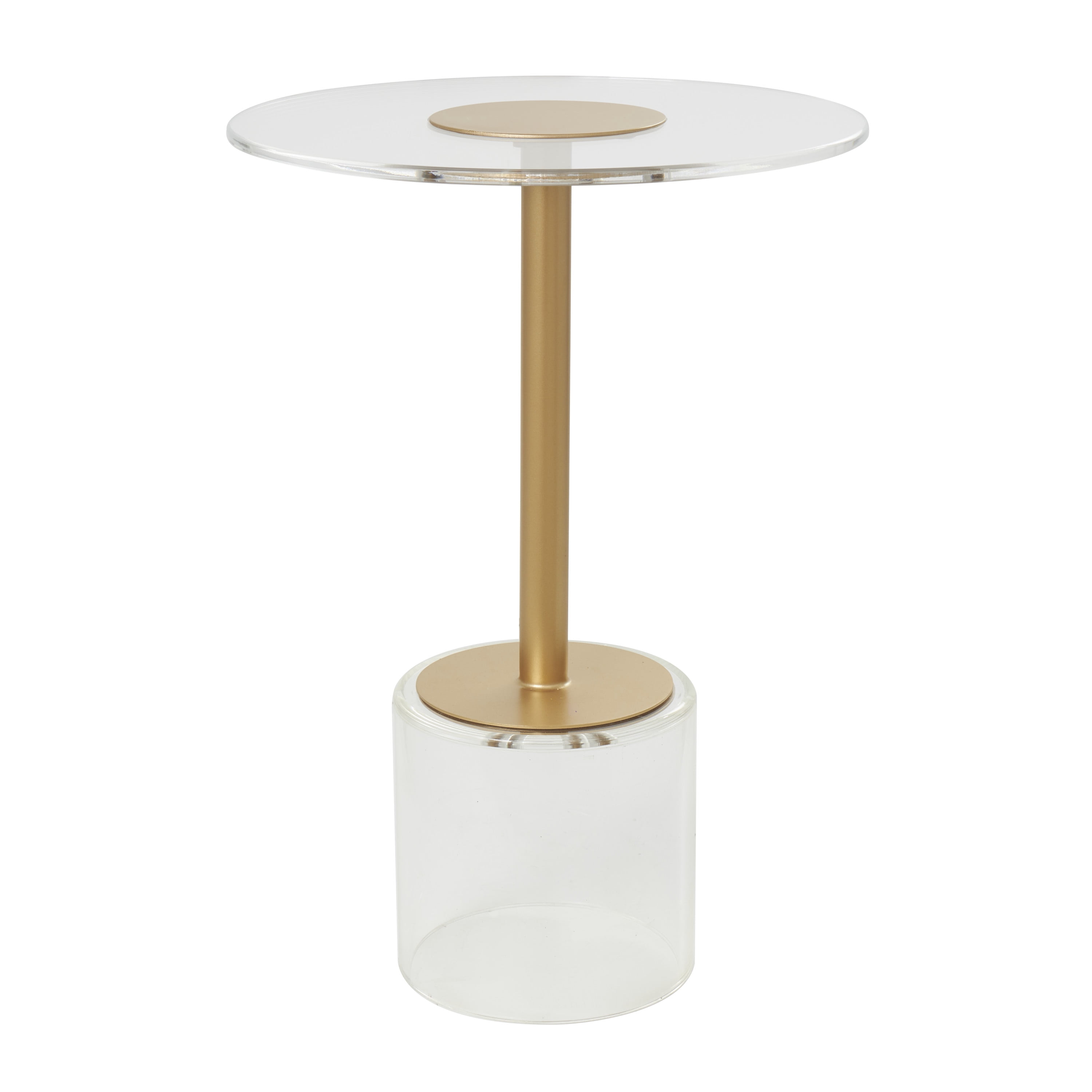 DecMode 16" x 23" Clear Acrylic Accent Table with Elevated Base and ...
