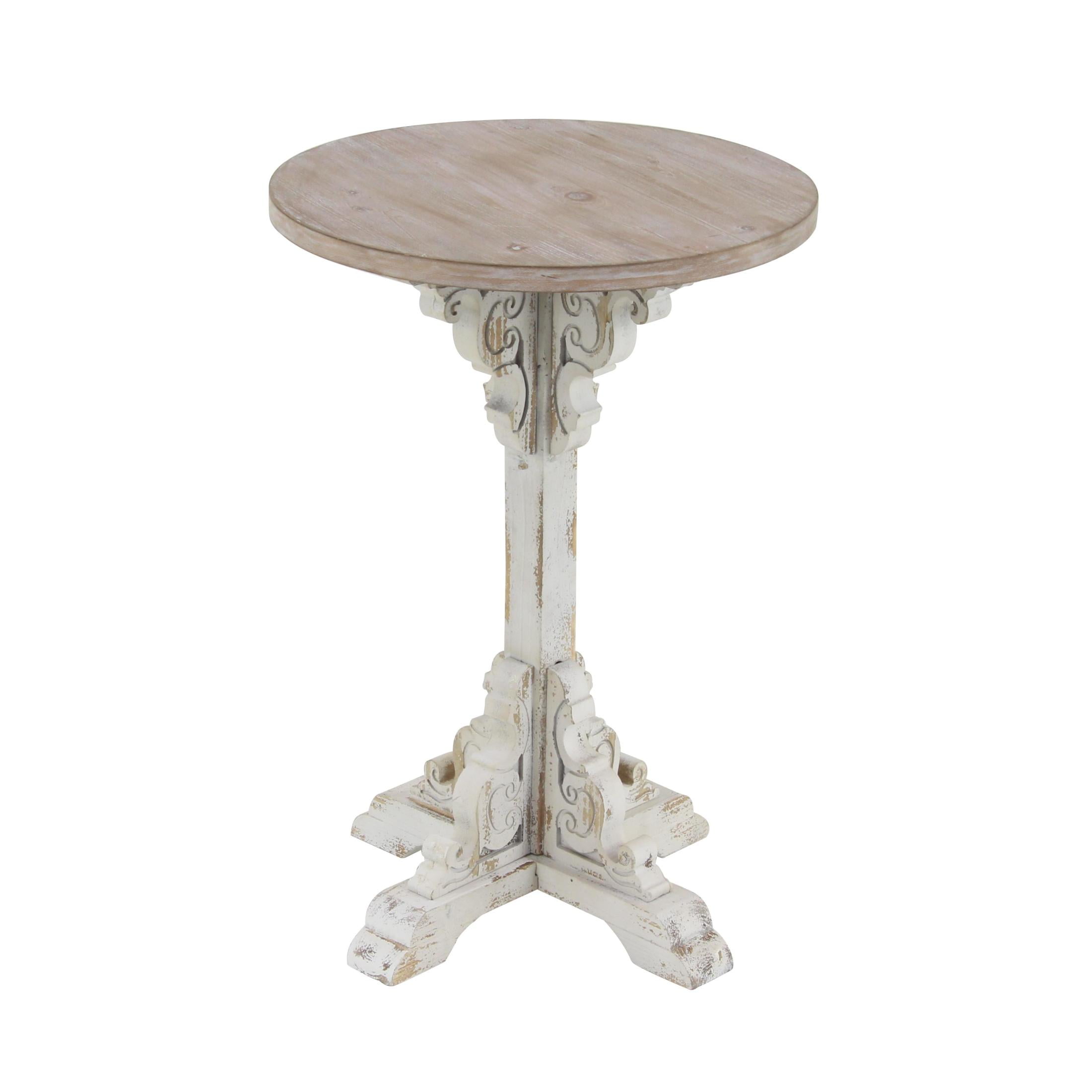 Free Shipping! DecMode 16" x 23" White Wood Intricately Carved Scroll ...