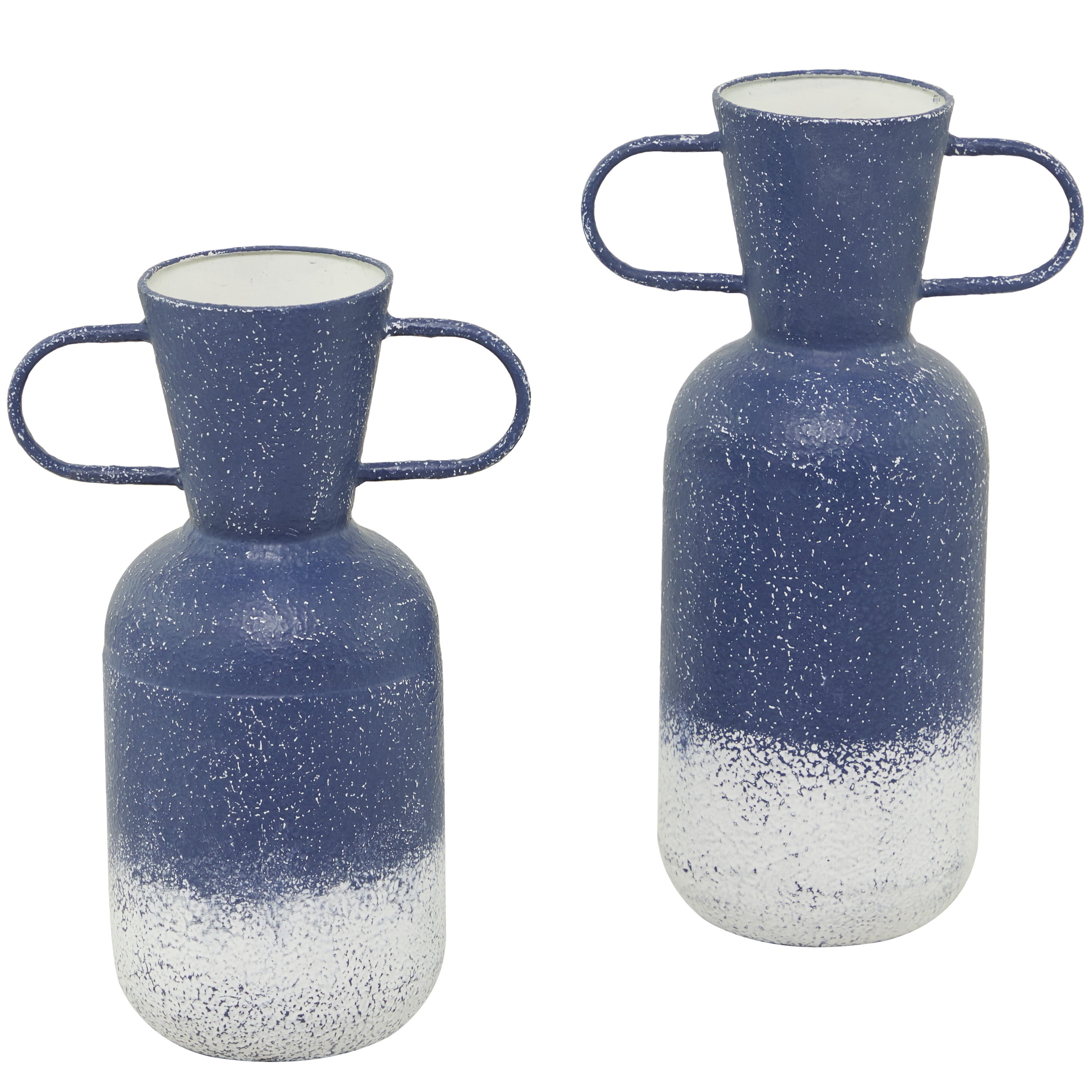 DecMode Blue Metal Vase Set of 2 - Indoor Decor - Walmart.com