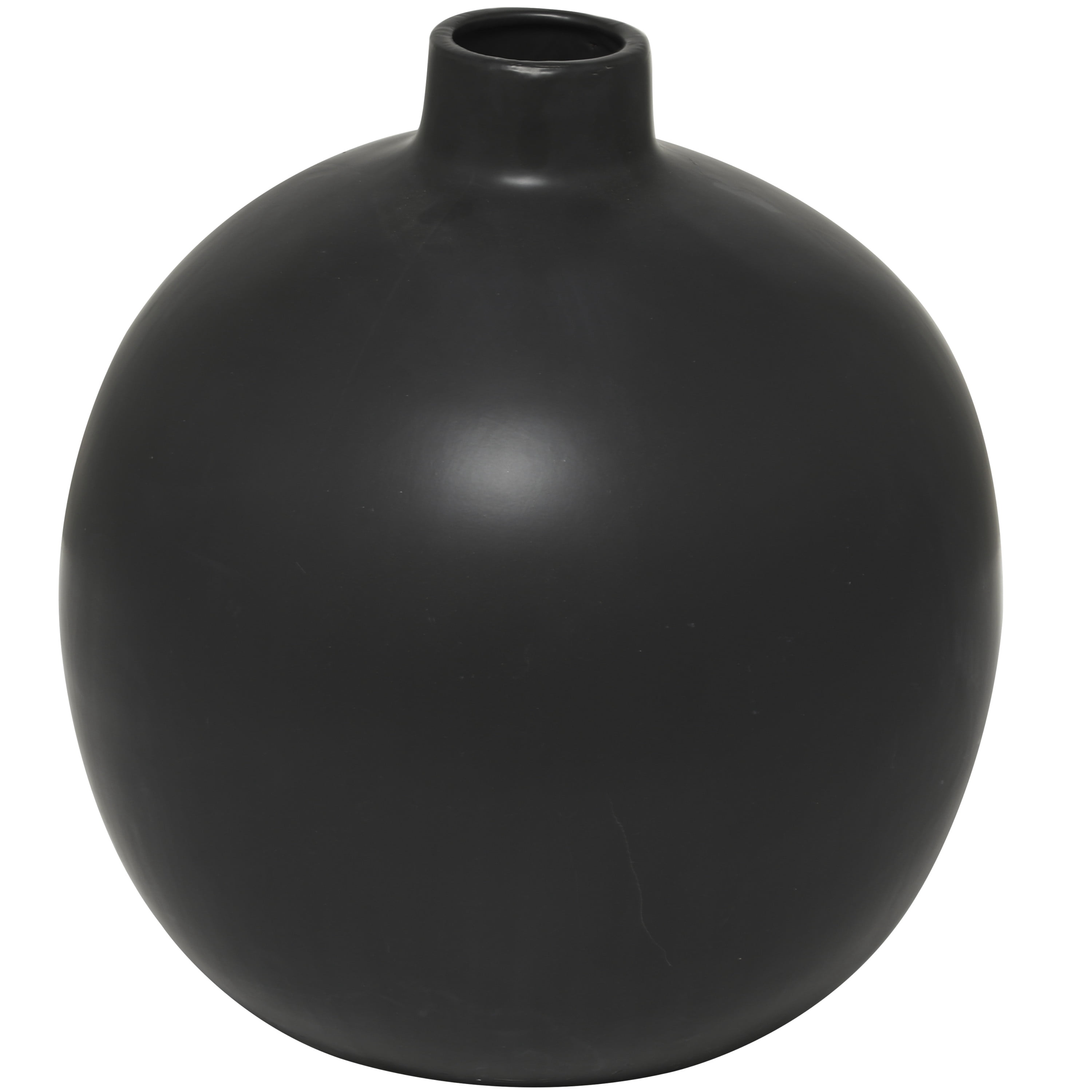 Free Shipping! DecMode 17" Matte Black Ceramic Vase - Walmart.com
