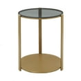DecMode Bronze Metal Accent Table - Shelf Side Table - Walmart.com