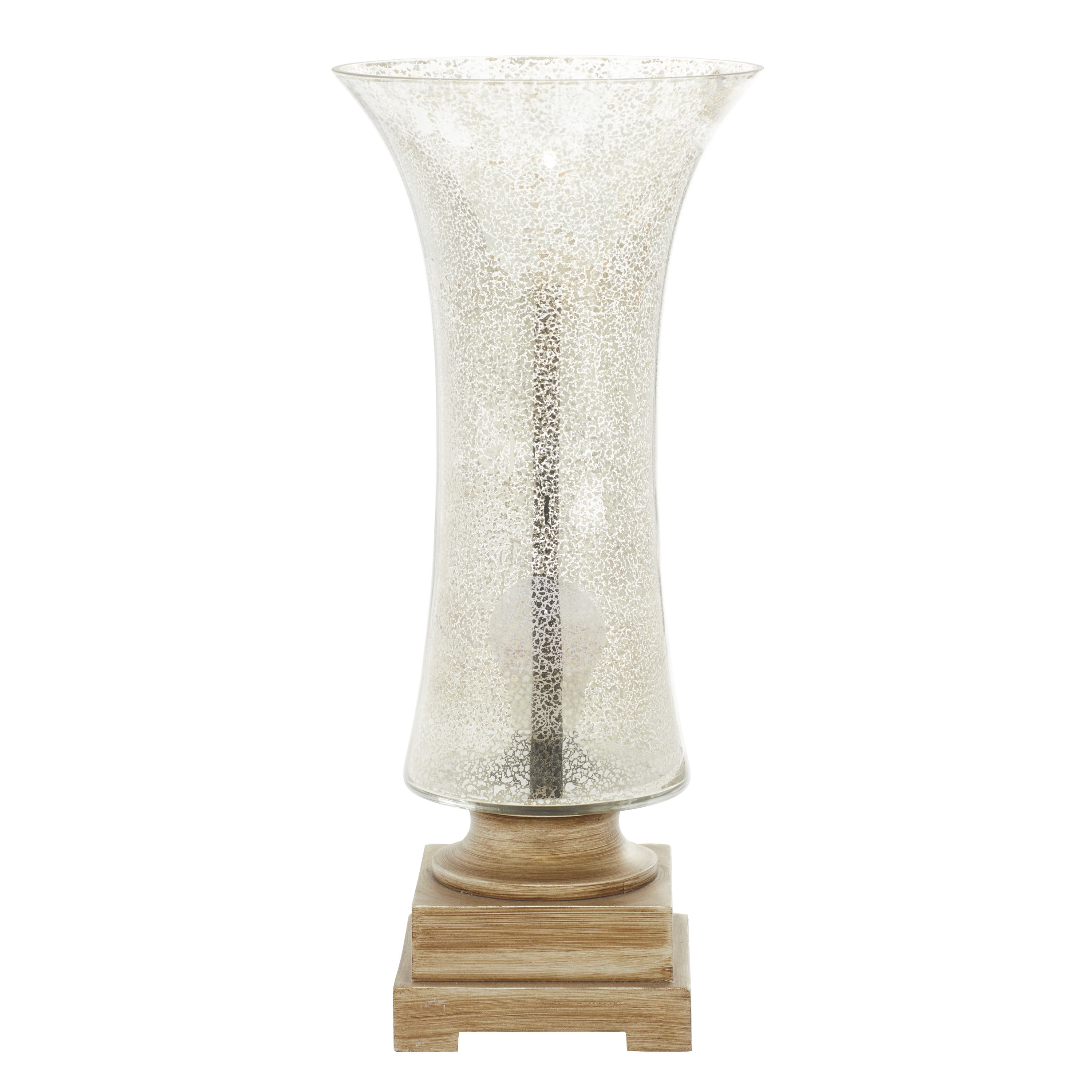 DecMode 18" Silver Uplight with Silver Glass Shade (2 Count) - Walmart.com