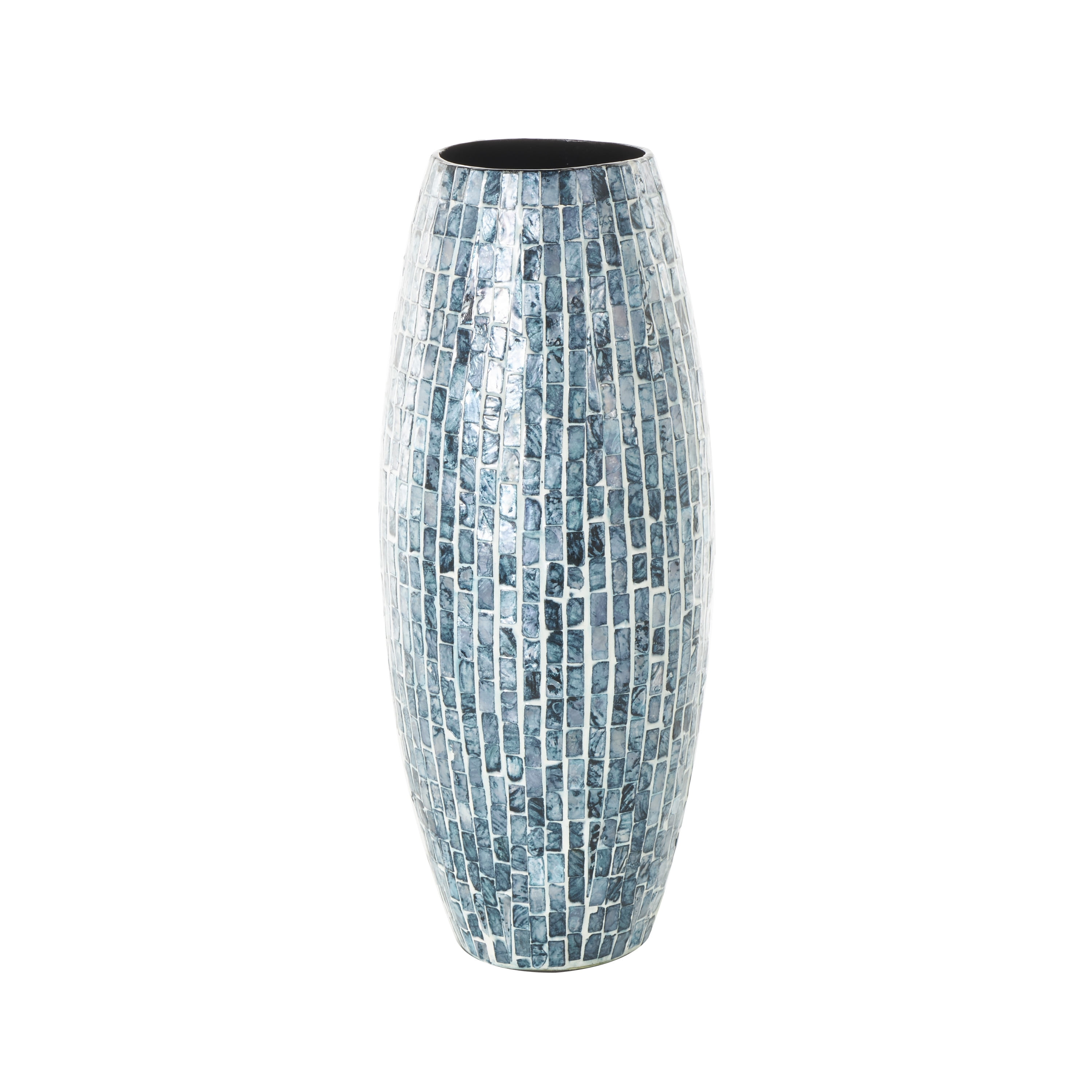 DecMode 19" Handmade Blue Mother of Pearl Vase - Walmart.com