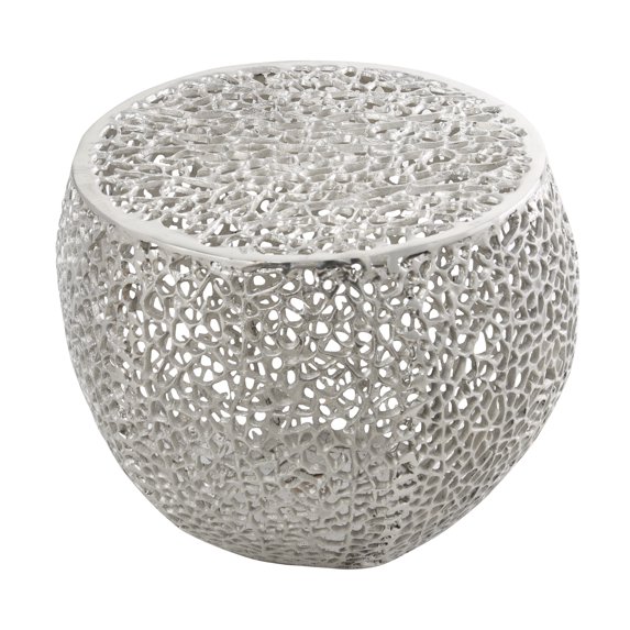 DecMode Silver Aluminum Abstract Coral Accent Table - Walmart.com