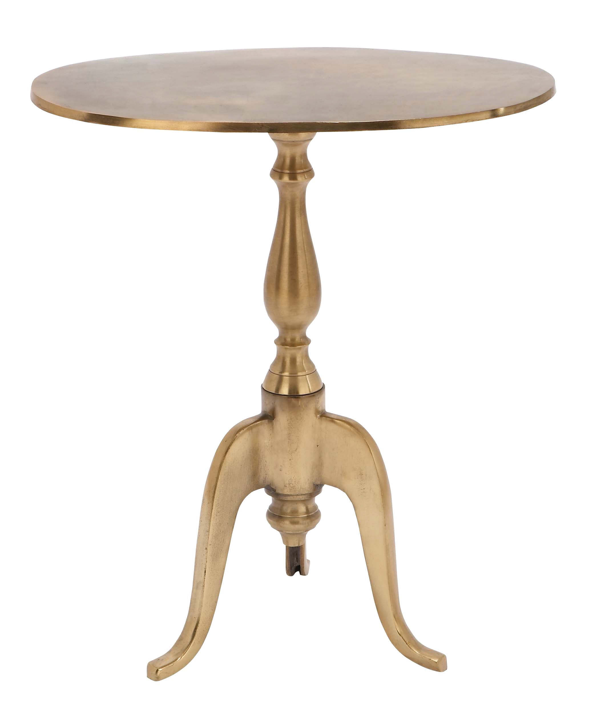 Free Shipping! DecMode 19" x 21" Gold Aluminum Small Accent Table, 1 ...