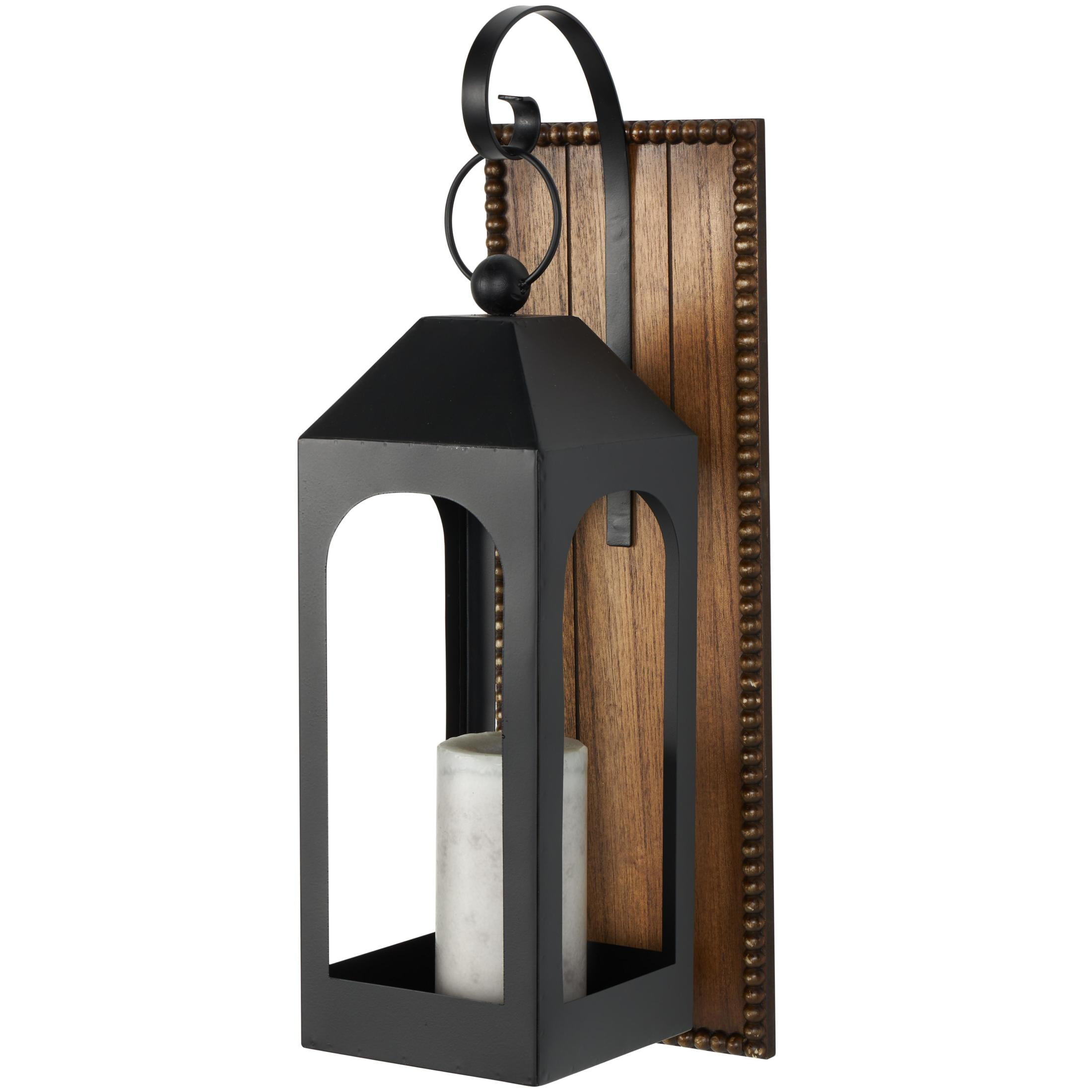 DecMode 2 Holder Black Metal Abstract Suspended Arched Cutout Wall ...