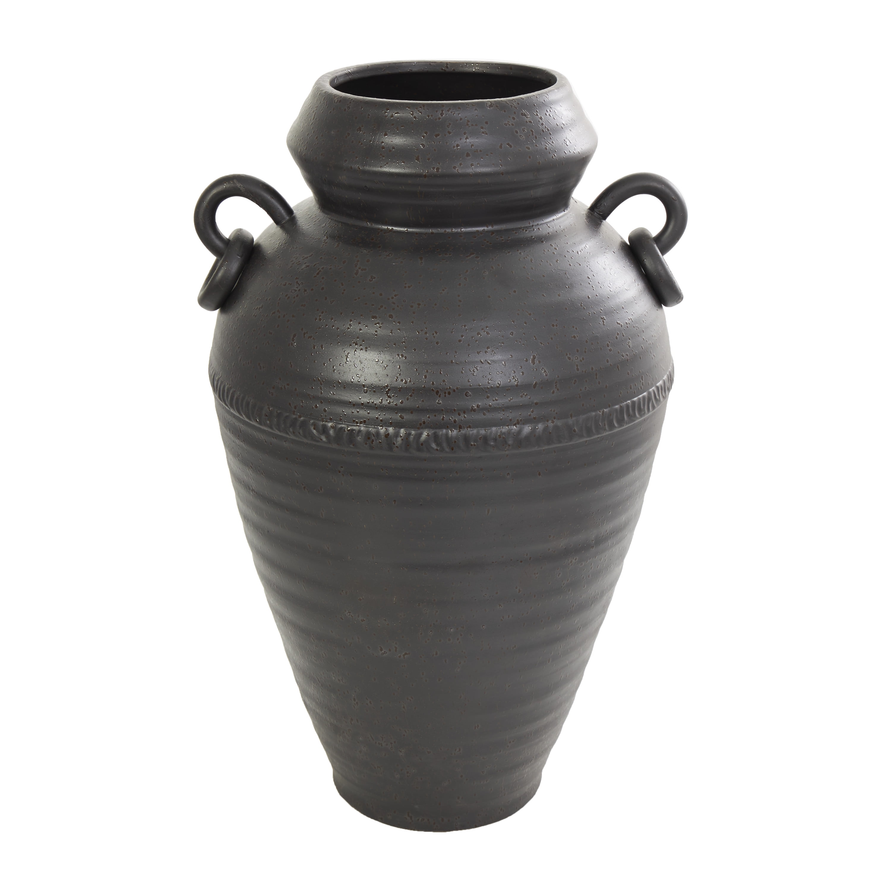 Free Shipping! DecMode 20 Amphora Black Ceramic Decorative Vase with ...