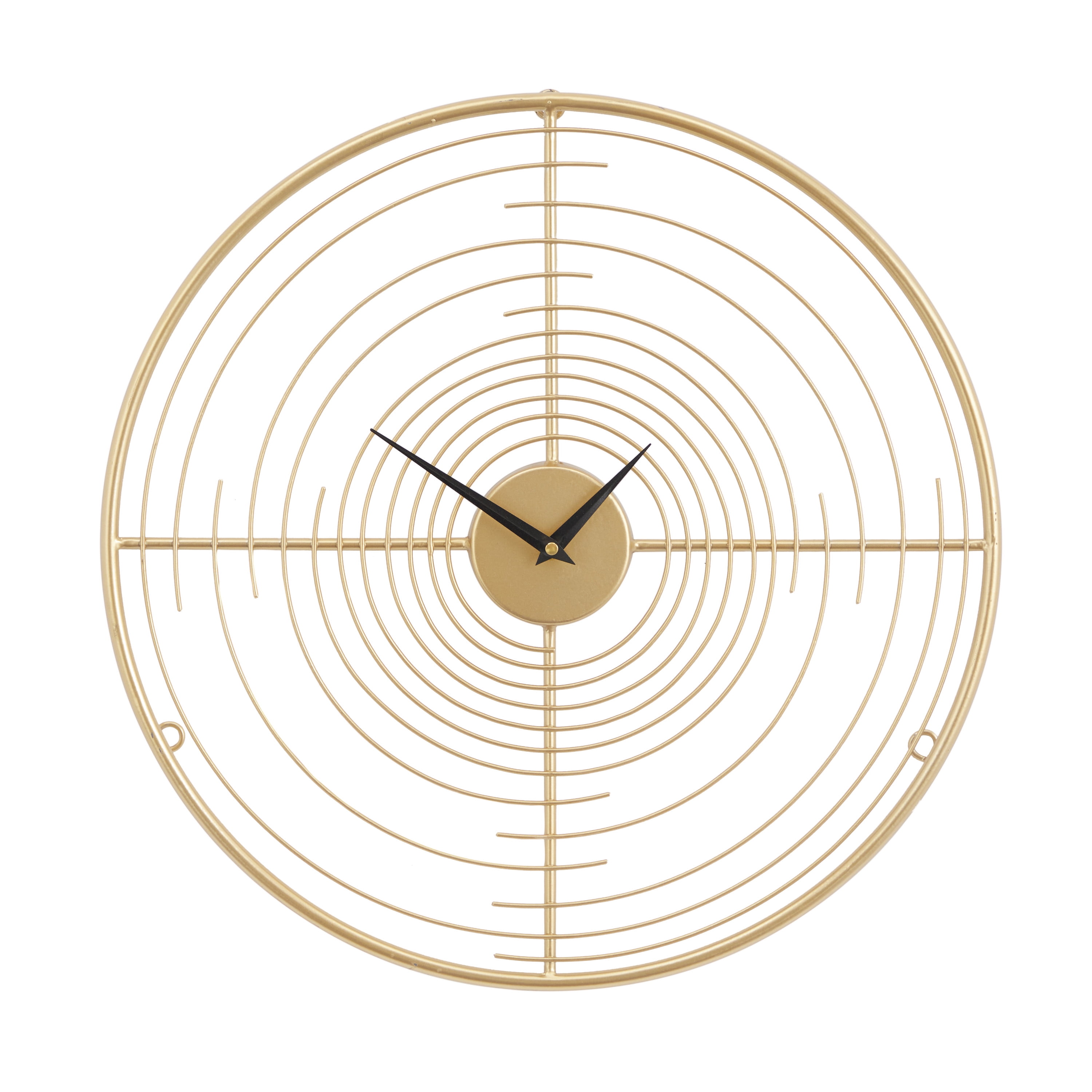 Free Shipping! DecMode 20 Gold Metal Open Frame Swirl Wall Clock Large ...