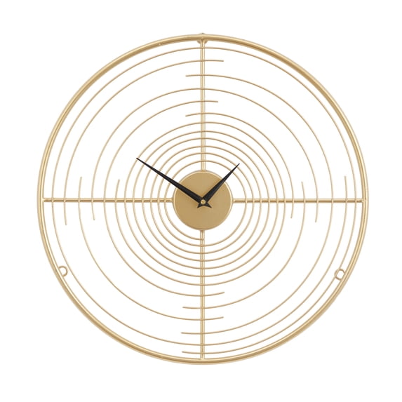 Free Shipping! DecMode 20 Gold Metal Open Frame Swirl Wall Clock Large ...